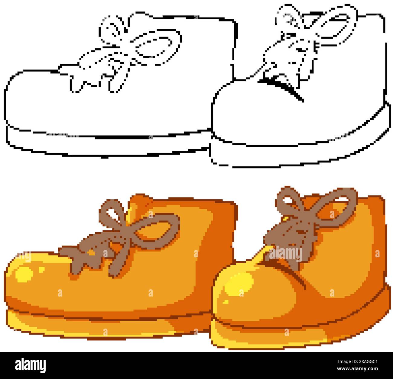 Vector image of shoes in color and outline Stock Vector Image & Art - Alamy