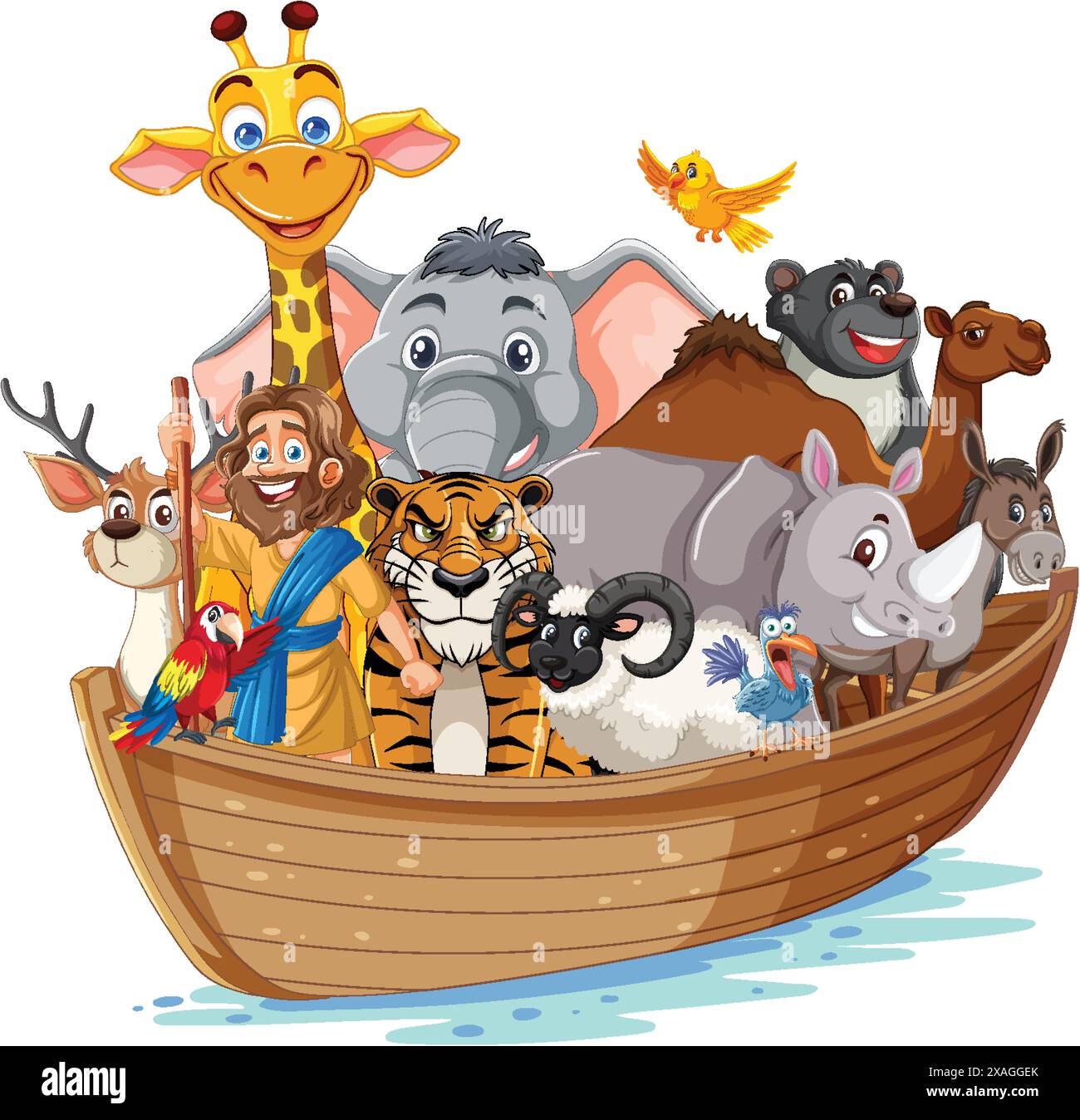 Various animals together on a boat Stock Vector Image & Art - Alamy