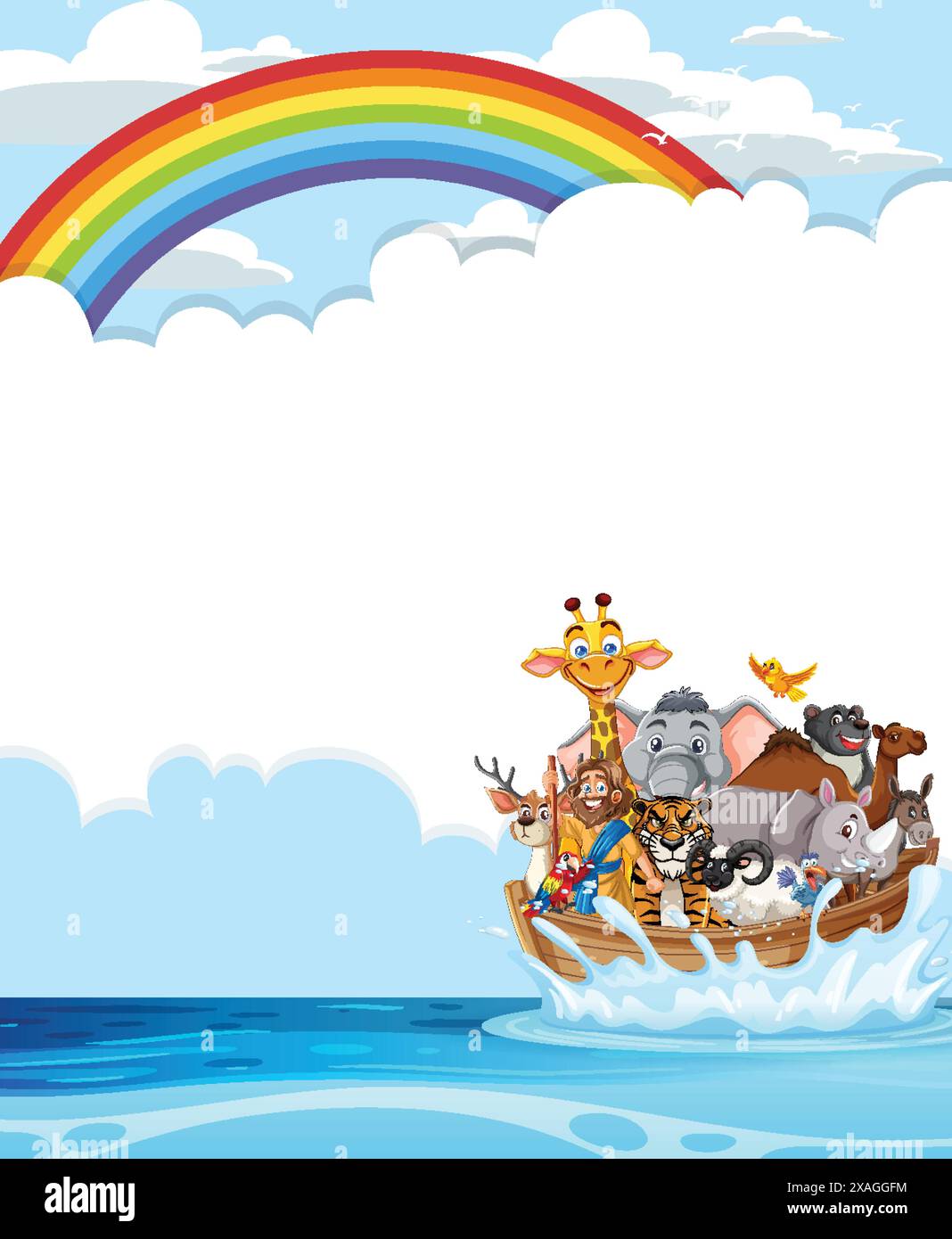 Animals sailing under a vibrant rainbow Stock Vector Image & Art - Alamy