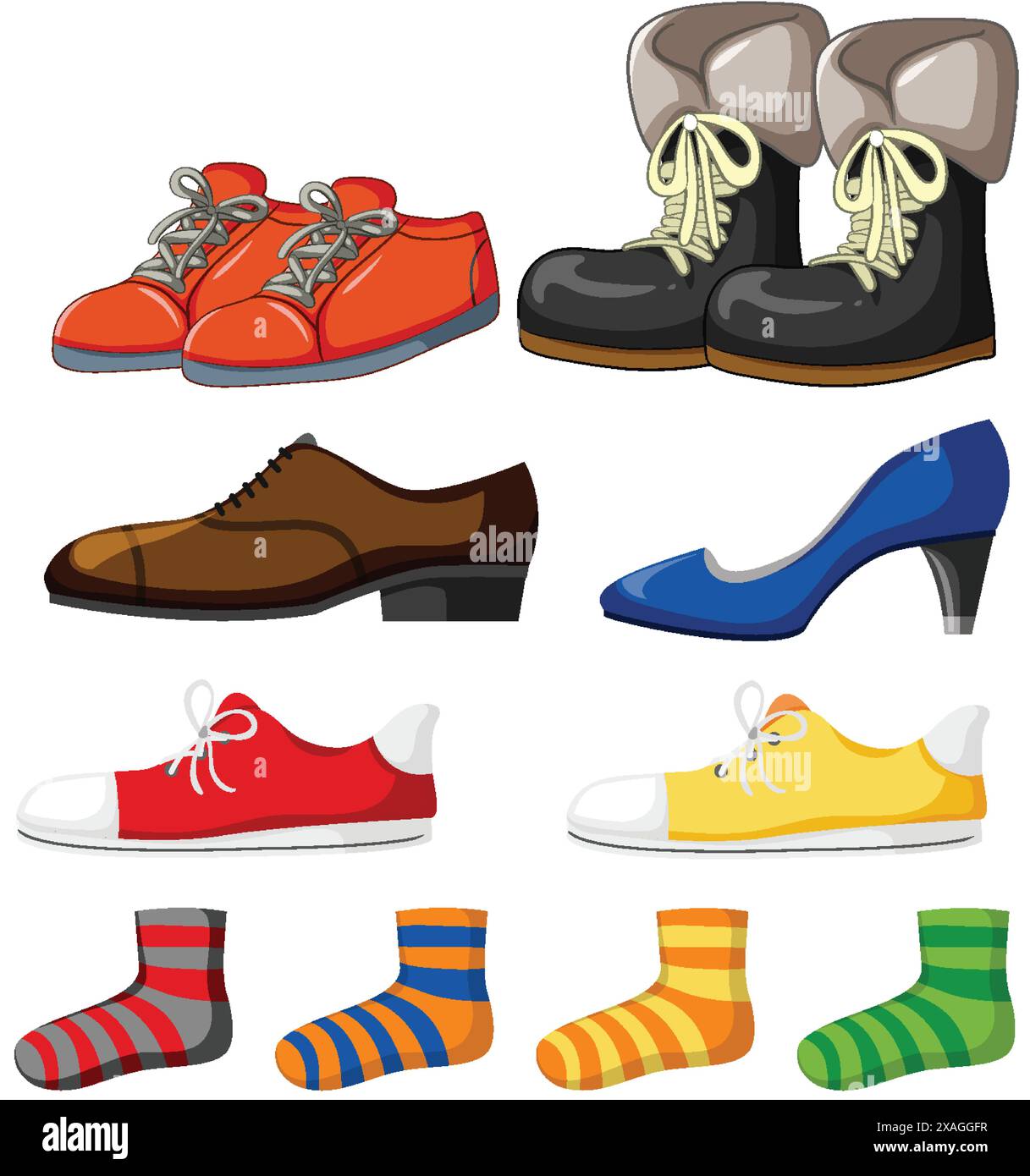 Red shoes and striped socks hi-res stock photography and images - Alamy