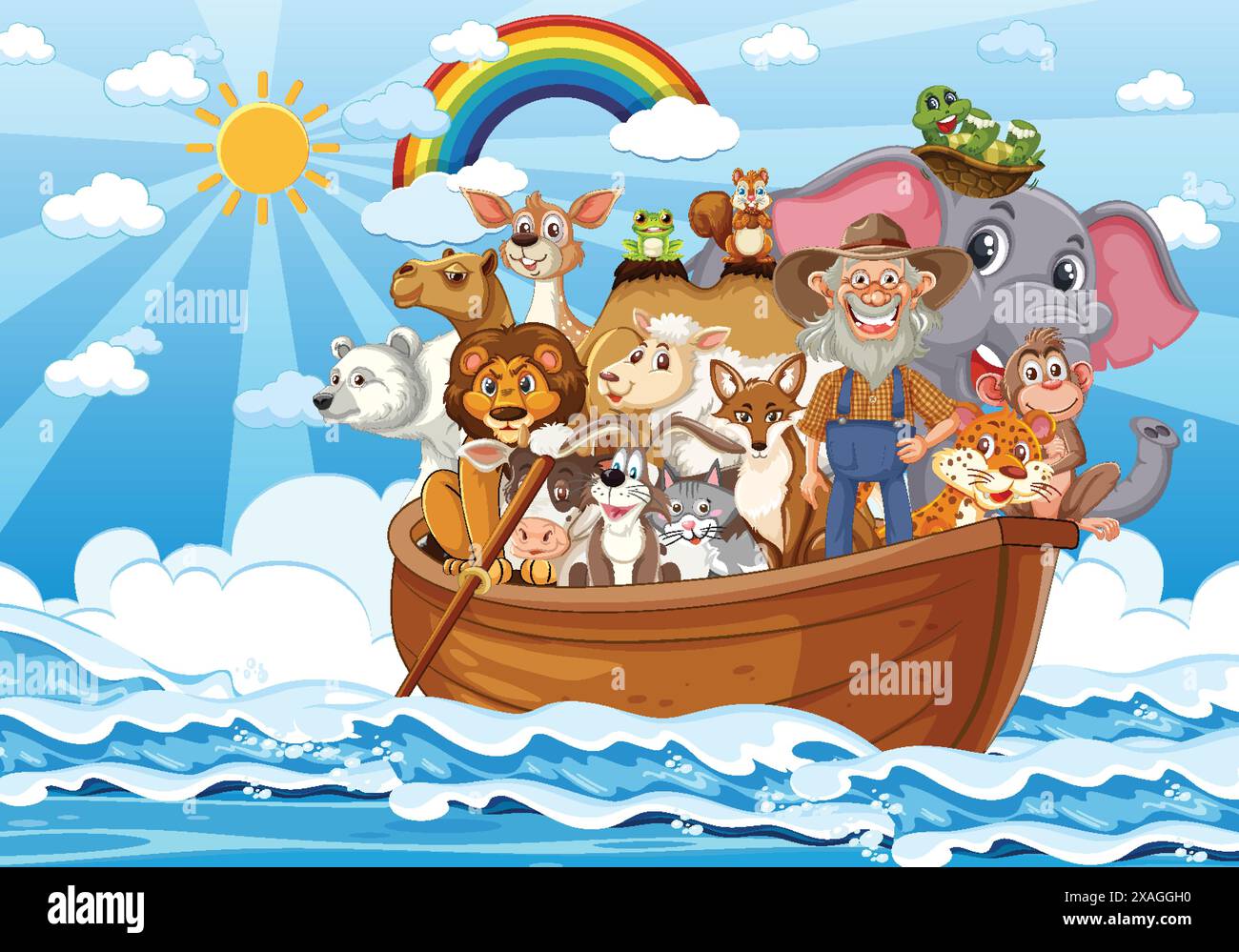 Man animals water Stock Vector Images - Alamy