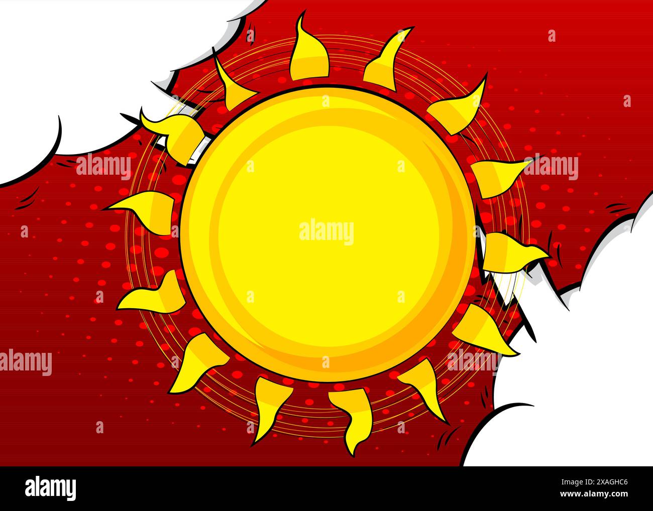 Cartoon Sun, comic book illustration. Retro vector comics pop art ...