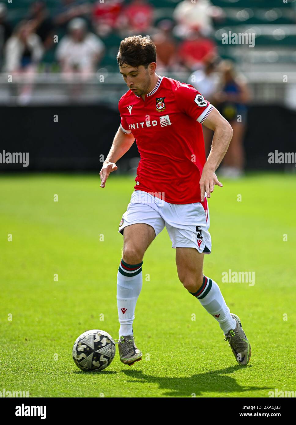 Cary, North Carolina, USA. 6th June, 2024. Wrexham Red Dragons defender ...