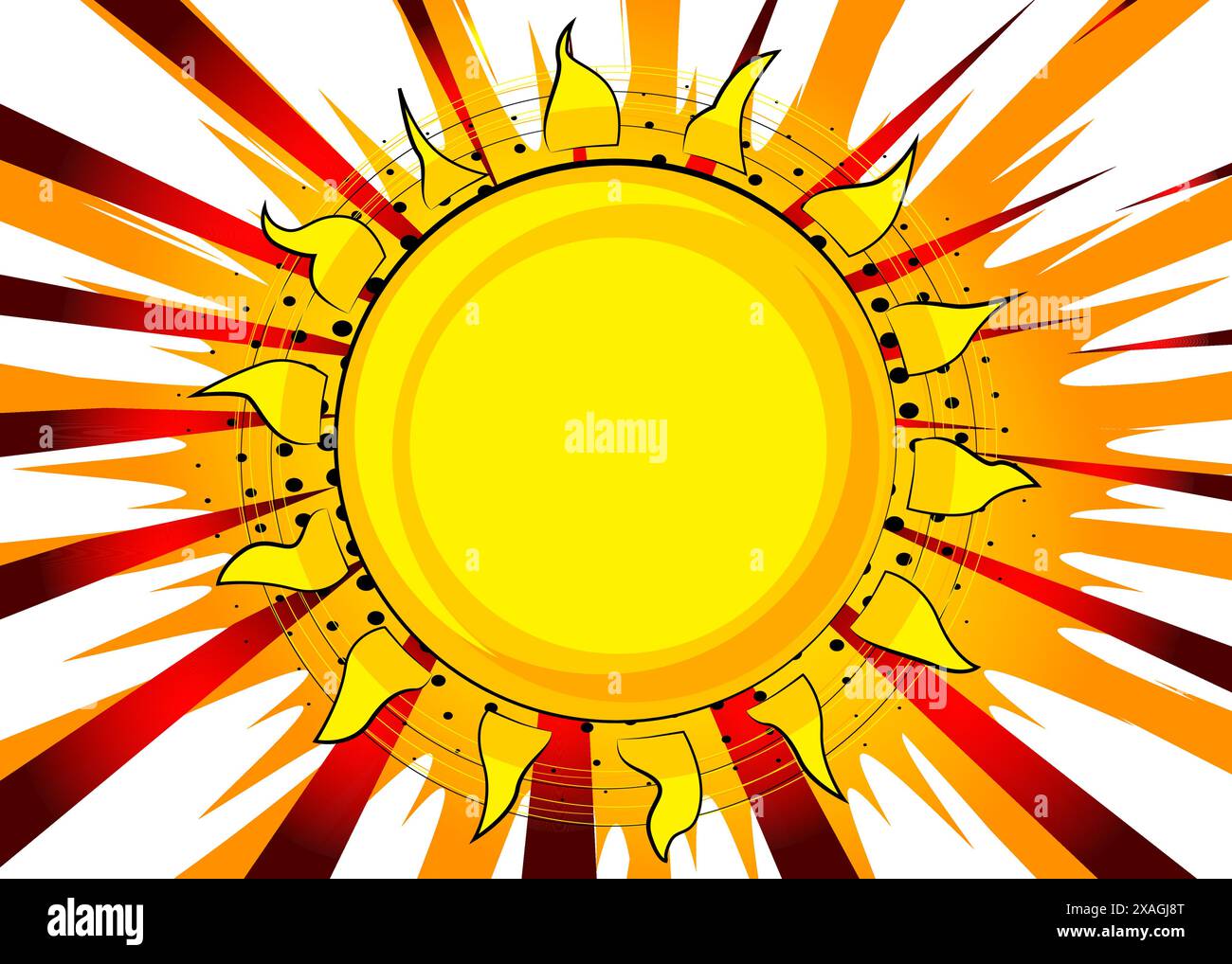 Cartoon Sun, comic book illustration. Retro vector comics pop art ...