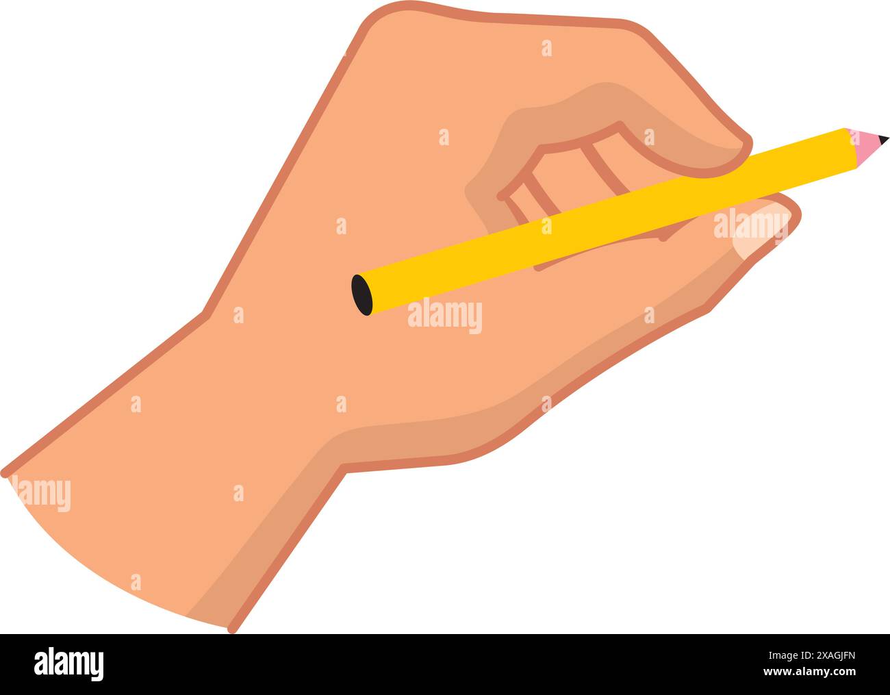 left handed holding pencil writing Stock Vector Image & Art - Alamy