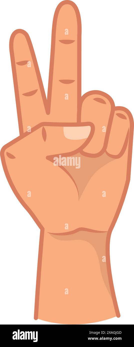 Hand making victory sign Stock Vector Images - Alamy