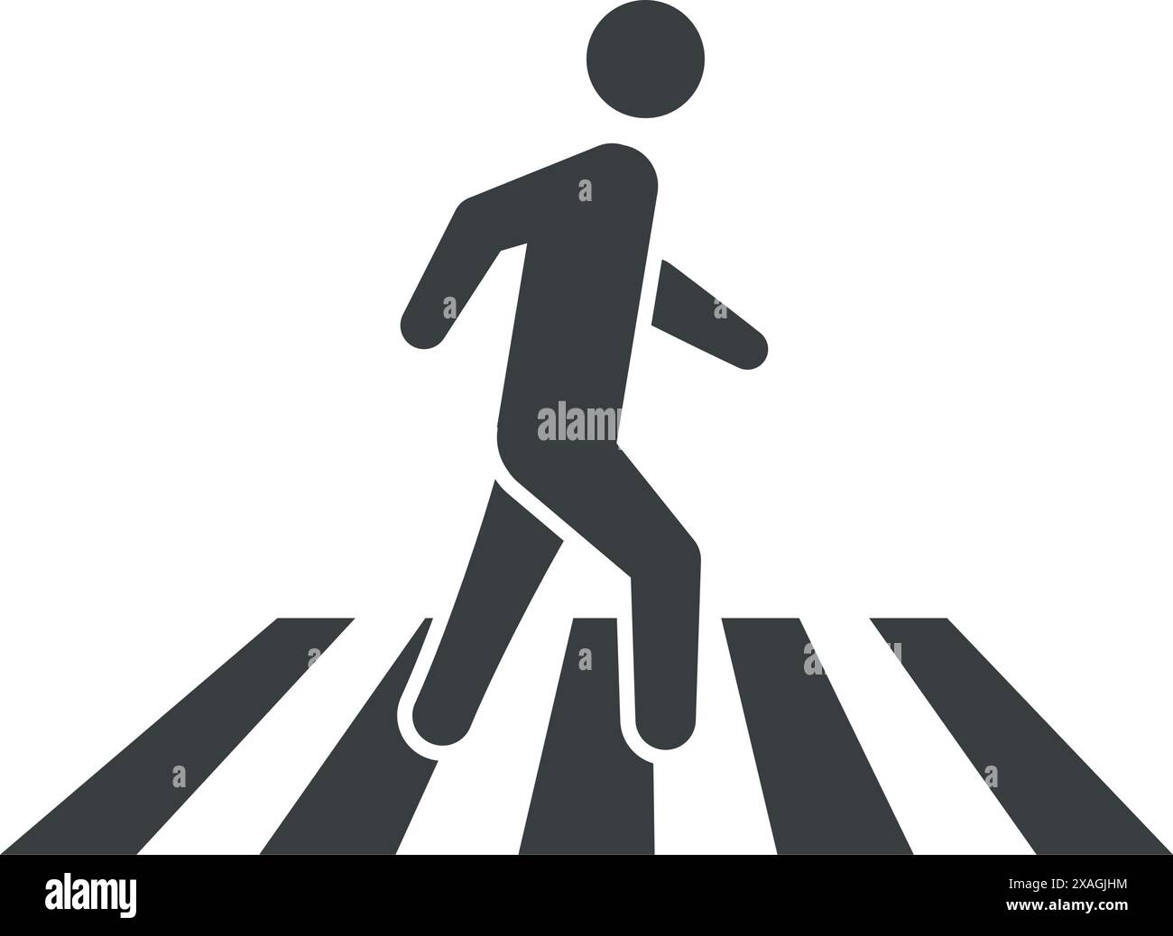 Pedestrian crossing walking man sign Cut Out Stock Images & Pictures ...