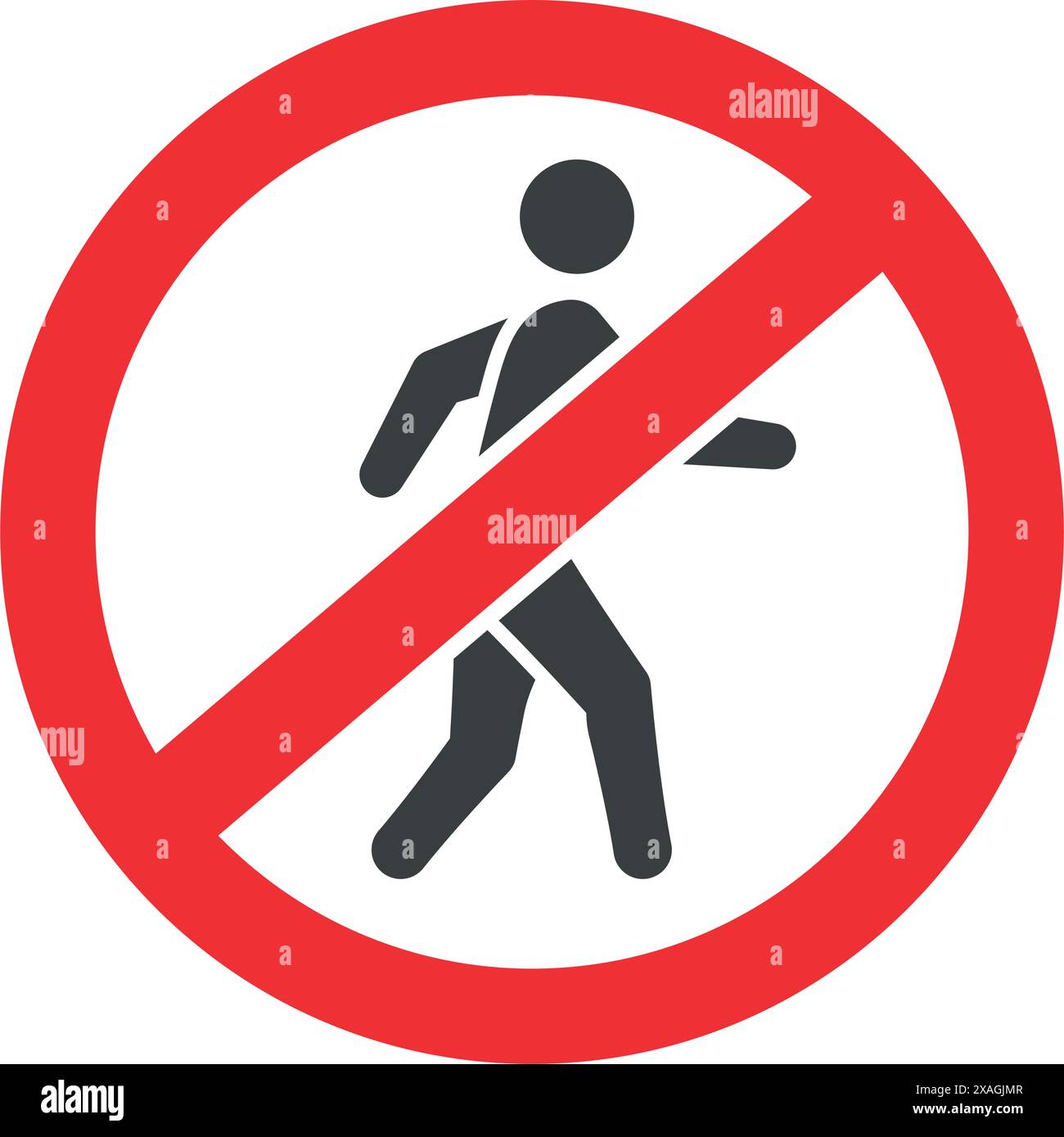 Pedestrian traffic prohibited sign Cut Out Stock Images & Pictures - Alamy