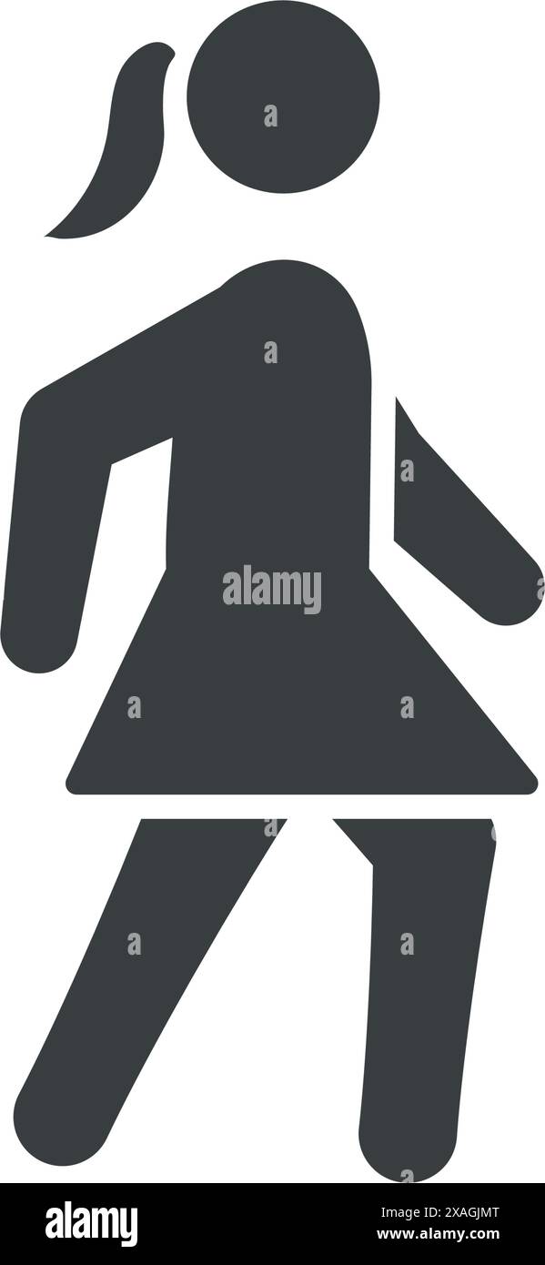 girl walking pictogram Stock Vector Image & Art - Alamy