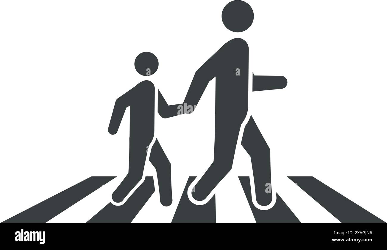 pedestrians walking on the crossing in the city Stock Vector Image ...
