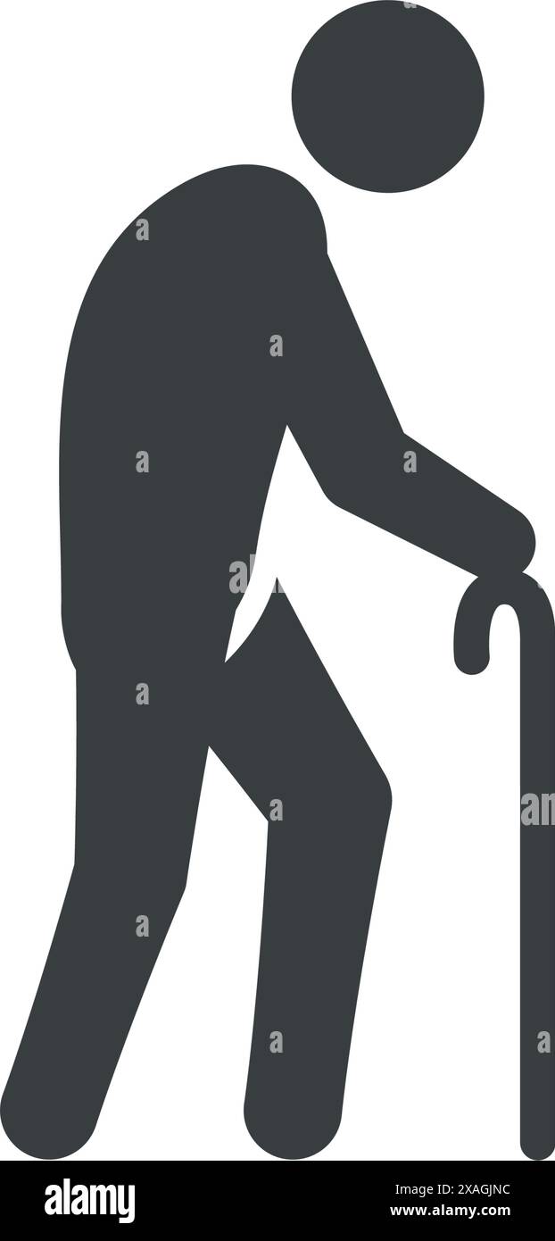 old man silhouette Stock Vector Image & Art - Alamy