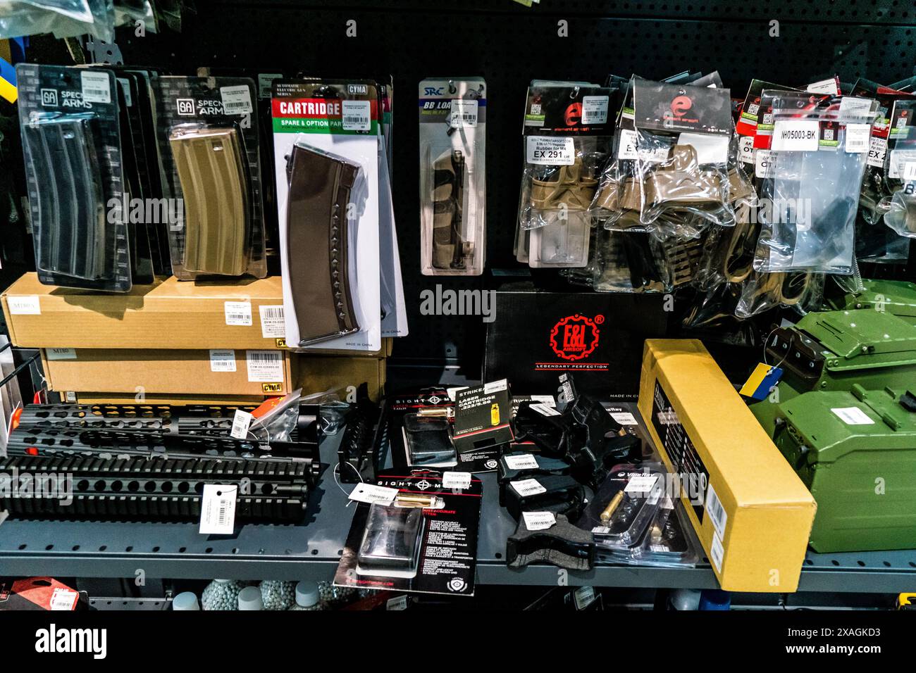 Kharkiv, Ukraine, June 6, 2024 the Punisher military store, which ...