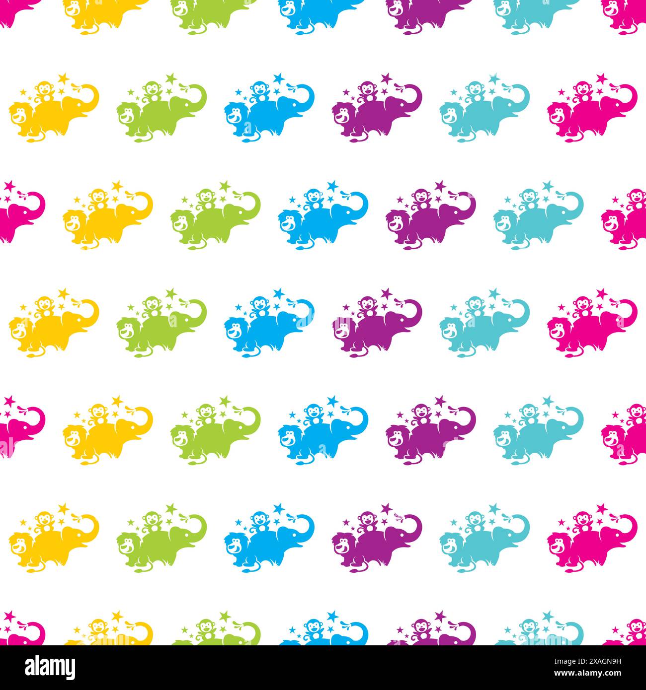 Animal Elephant, Monkey, Lion Pattern for kids design, animal ...