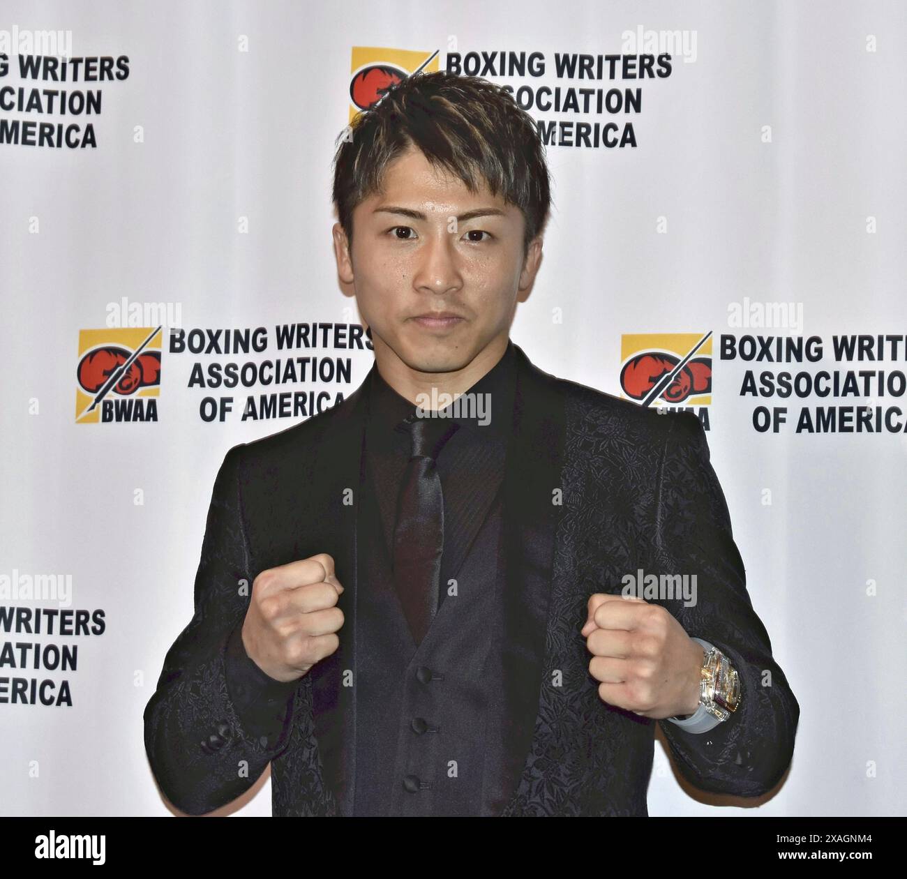 Japanese boxer Naoya Inoue poses for a photo in NY on June 6, 2024 ...