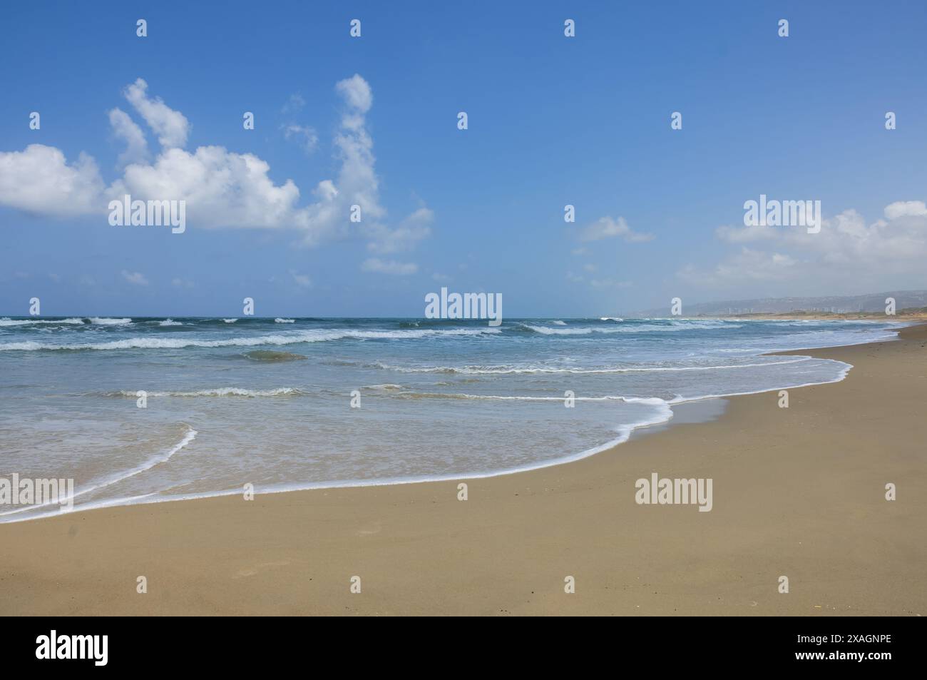 Beautiful seashore in the city of Atlit in Israel Stock Photo - Alamy