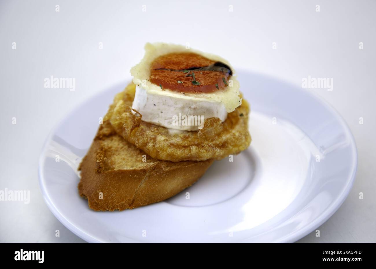 Detail of typical Spanish pinchos, food and fun Stock Photo - Alamy