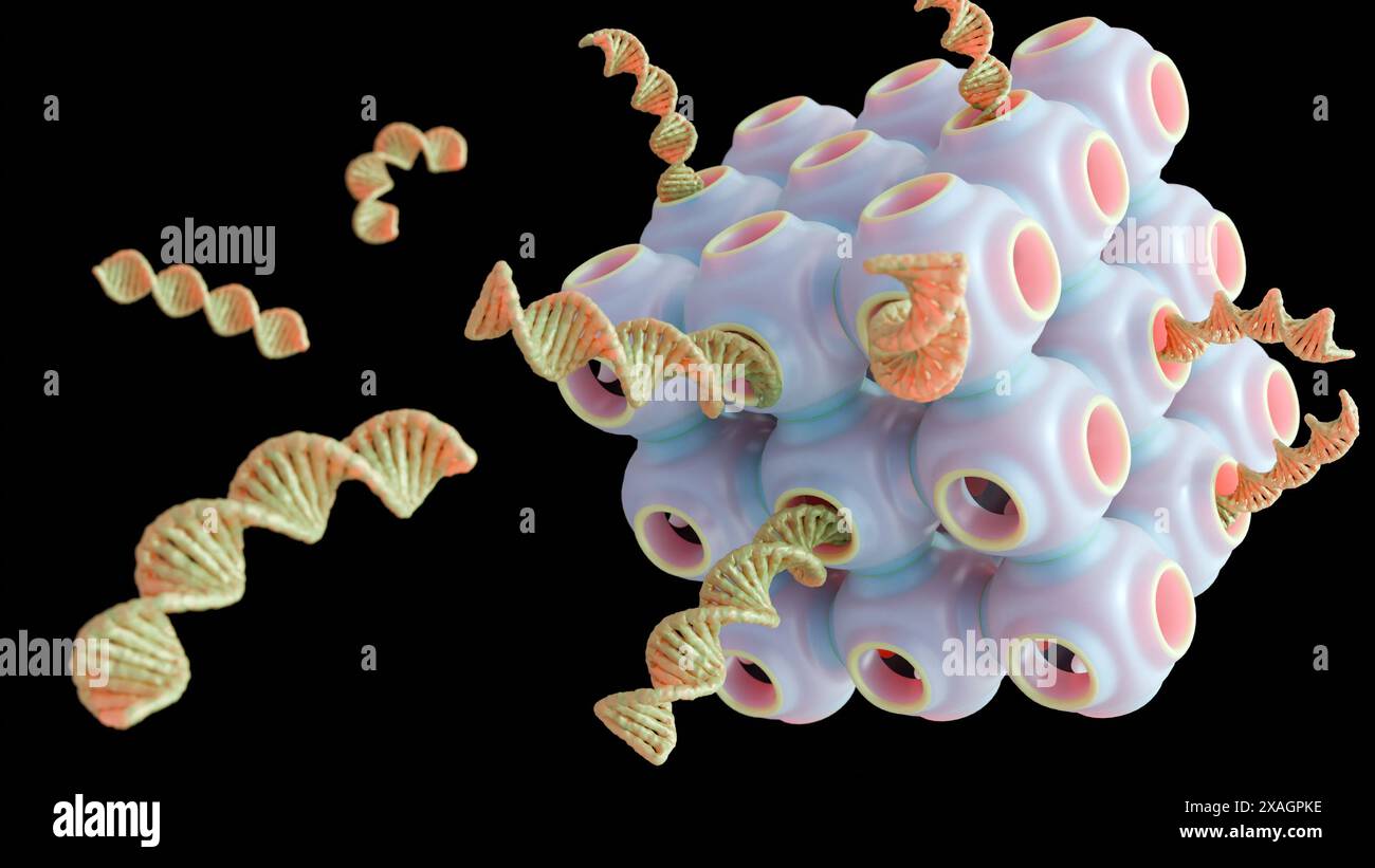 3d rendering of cubosomes are liquid crystalline nano-structures formed ...