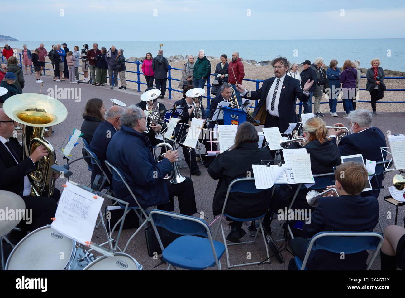 The D Day 80 beacon lighting ceremony, Marine Parade, Hythe, Kent, UK ...