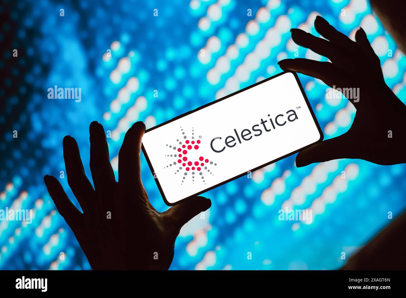 Brazil. 20th Feb, 2024. In this photo illustration, the Celestica Inc. logo is displayed on a ...