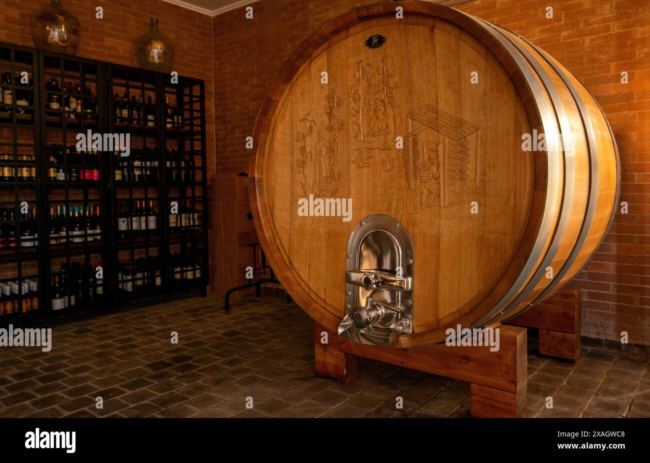 Craftsmanship on Display: Wine Barrel Factory's Exhibition Cellar Stock ...