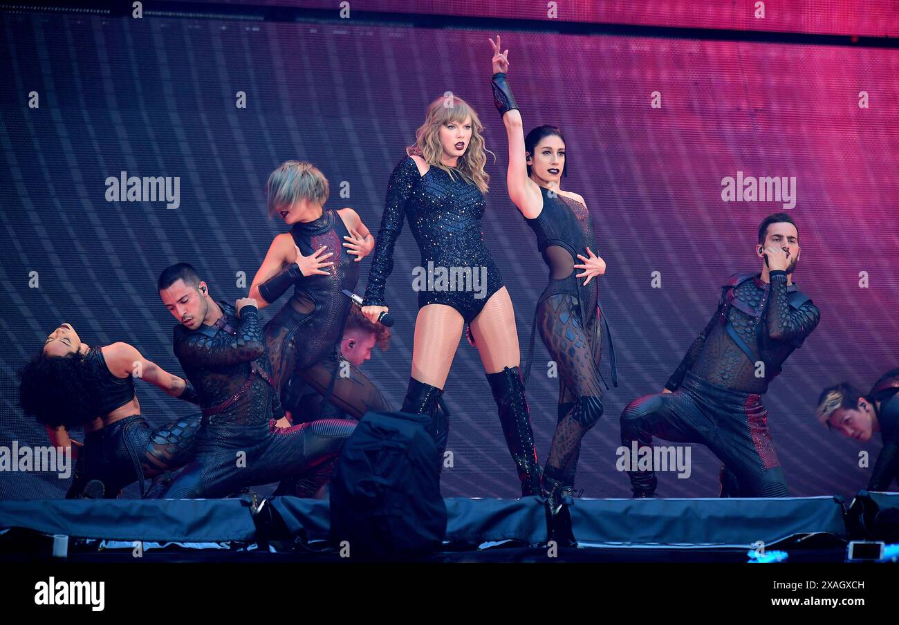 File photo dated 22/06/18 of Taylor Swift performing on stage during ...