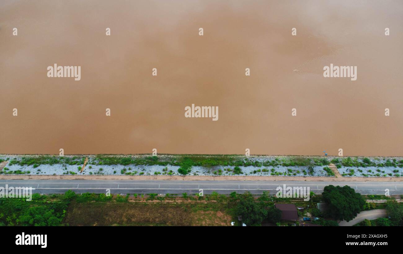 Aerial view mighty mekong hi-res stock photography and images - Alamy