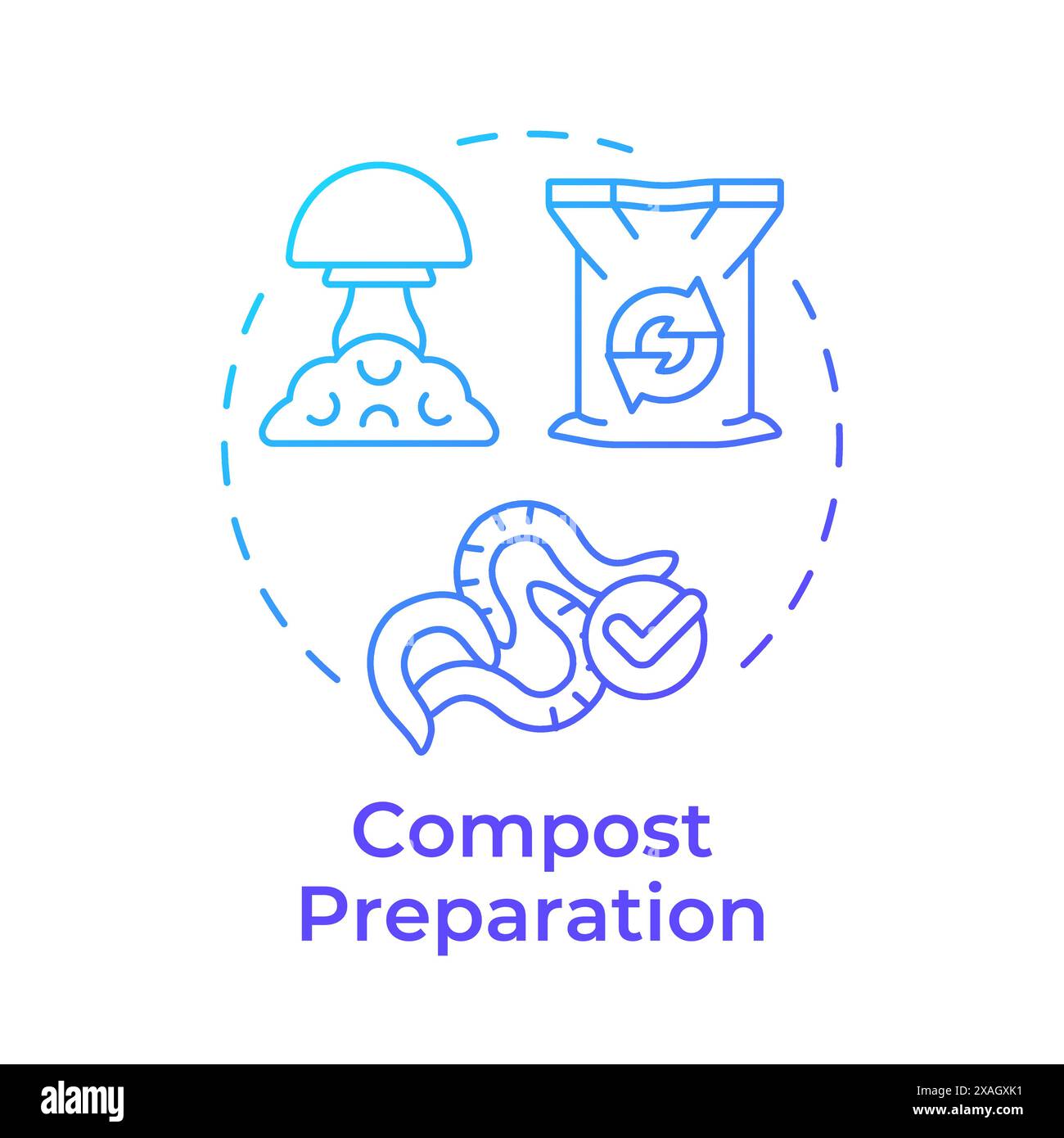 Compost preparation blue gradient concept icon Stock Vector Image & Art ...