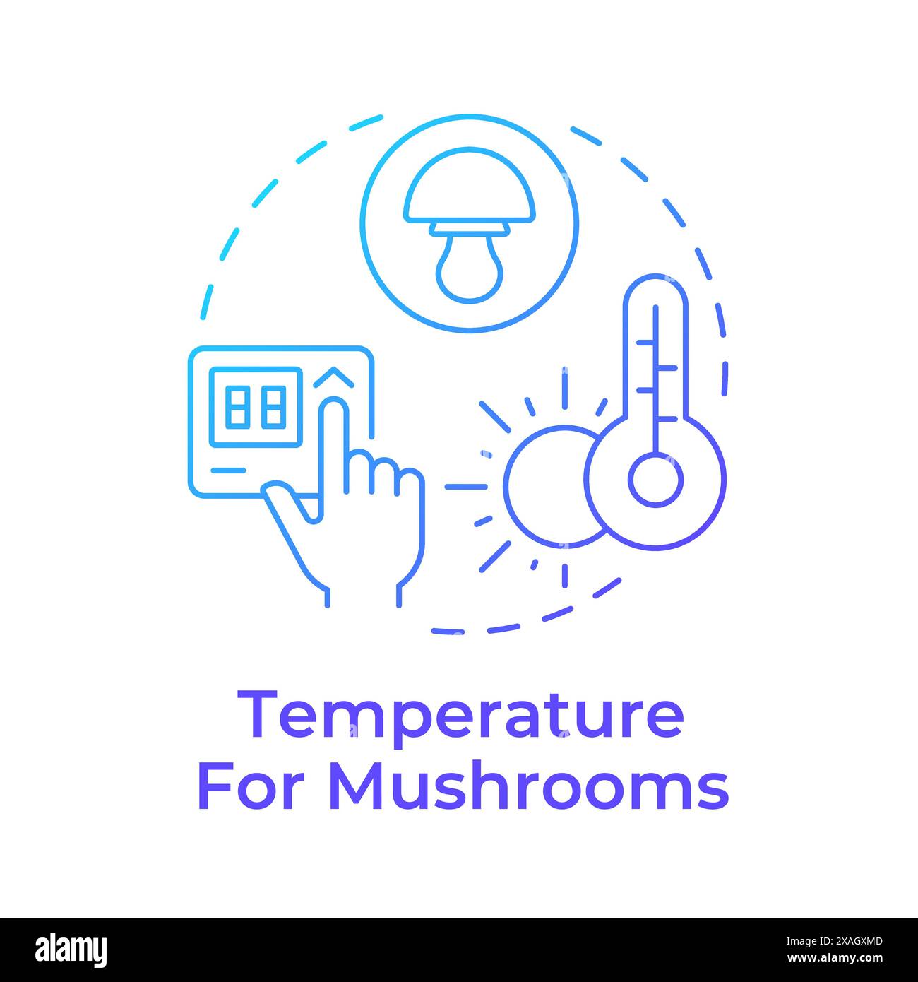 Temperature control blue gradient concept icon Stock Vector Image & Art ...