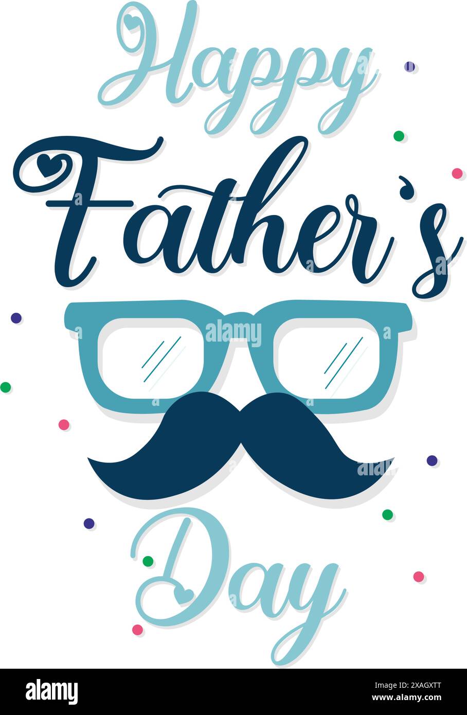 Fathers day card glasses Cut Out Stock Images & Pictures - Alamy