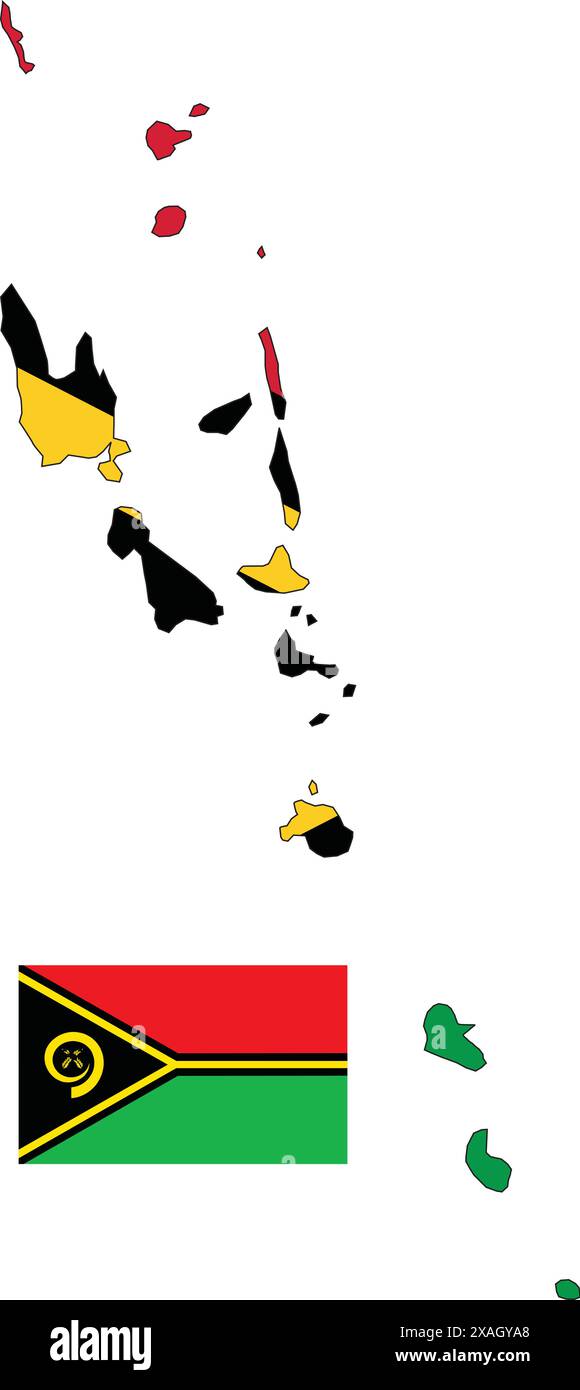 Vanuatu Map and Flag Stock Vector Image & Art - Alamy