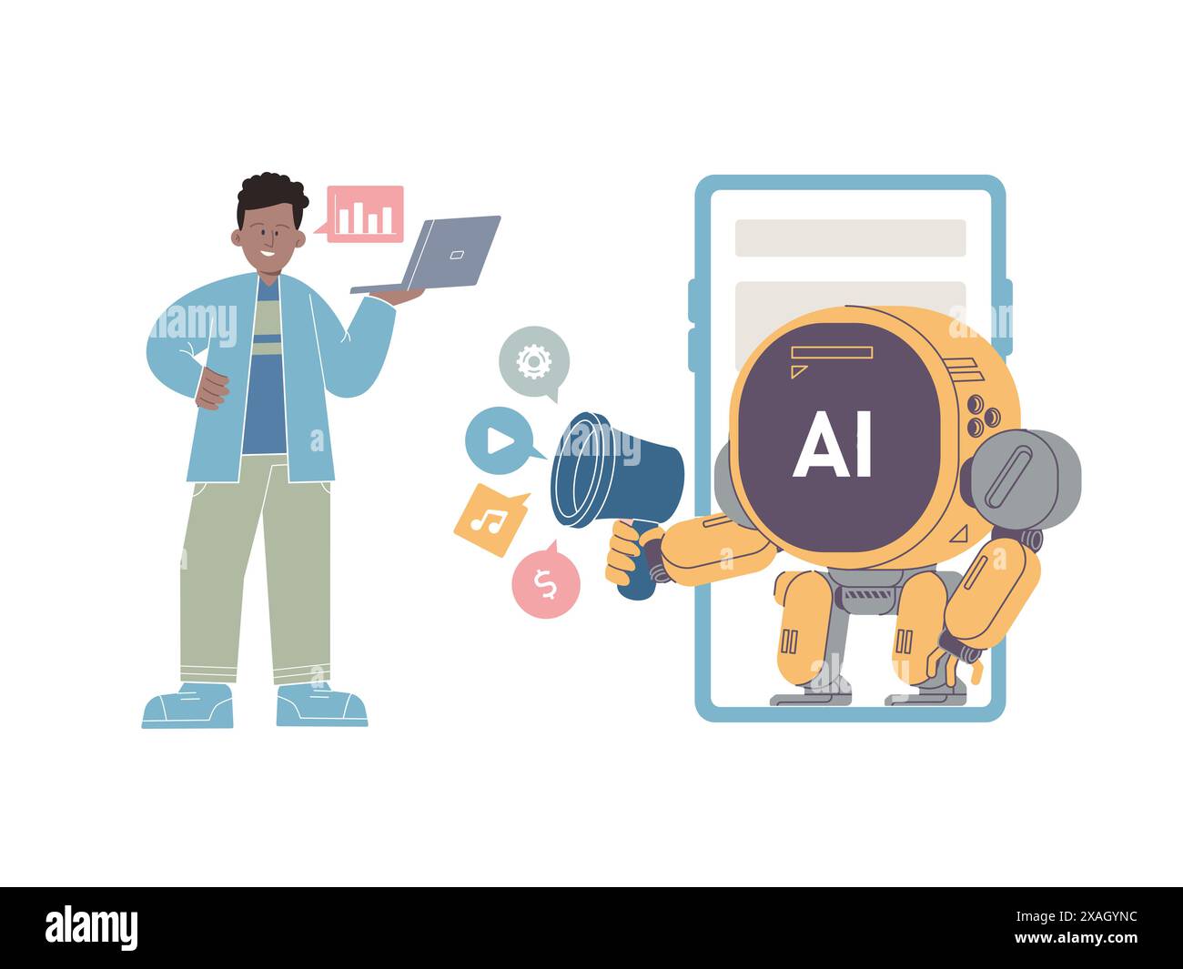 AI in social media artificial intelligence automated interaction chat ...