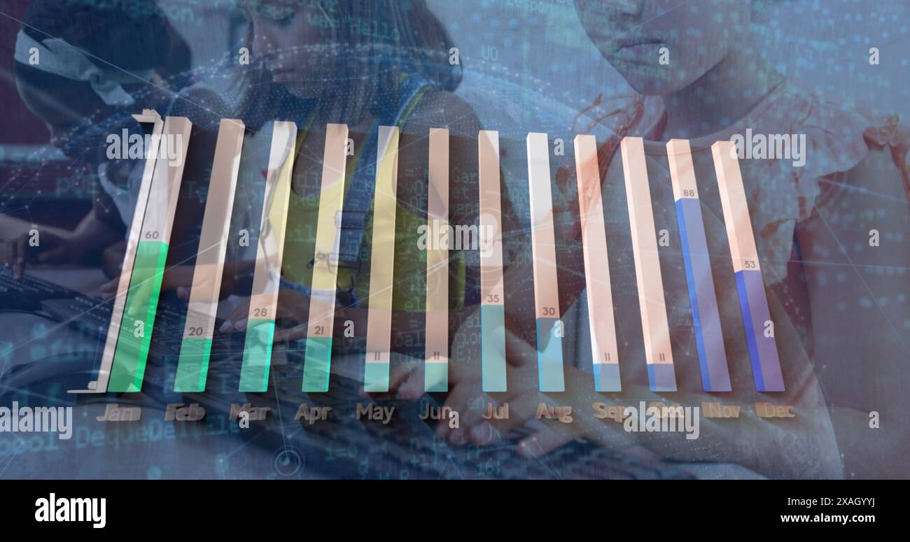 Animation diverse financial data graphs hi-res stock photography and ...