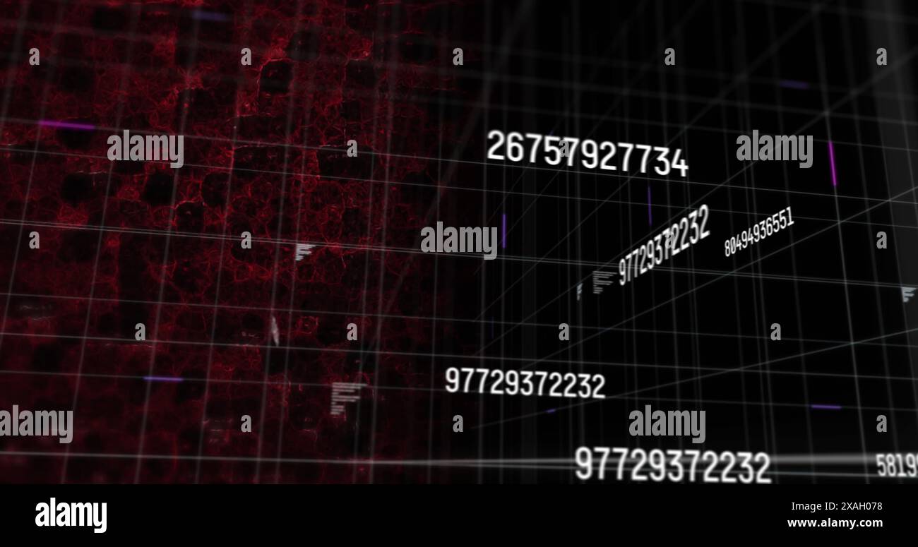 Increasing numbers over data processing hi-res stock photography and ...