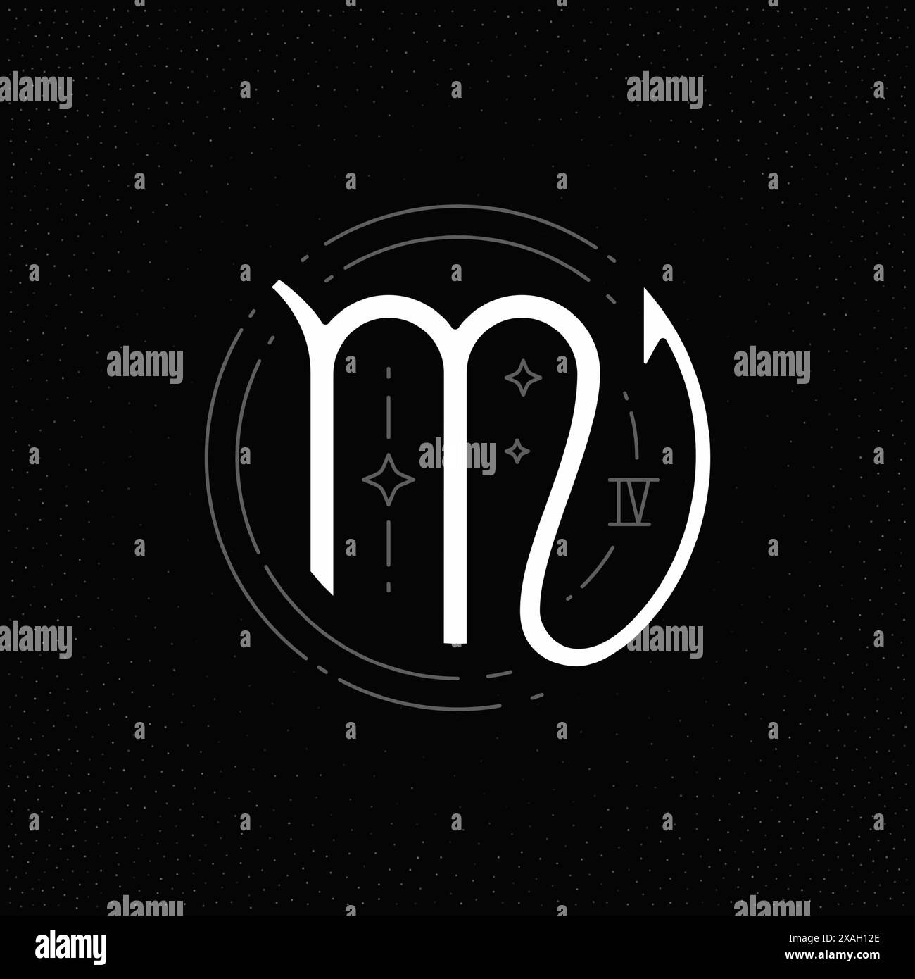 Scorpio zodiac horoscope minimal symbol astrological element line art ...