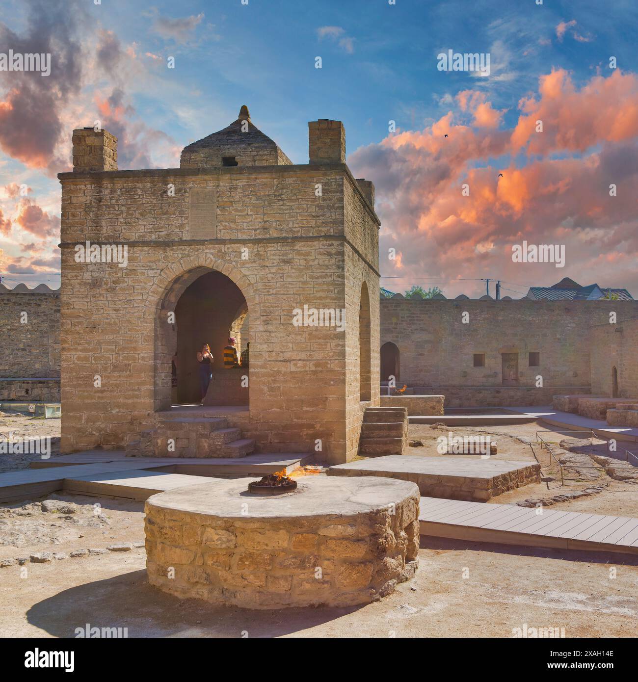 Baku, Azerbaijan - May 9, 2024: A view of the Ateshgah Fire Temple. The ...