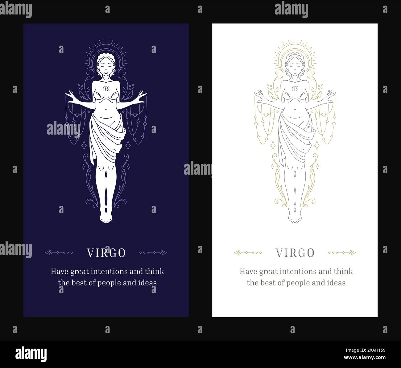 Virgo astrology symbol antique woman goddess zodiac description line ...