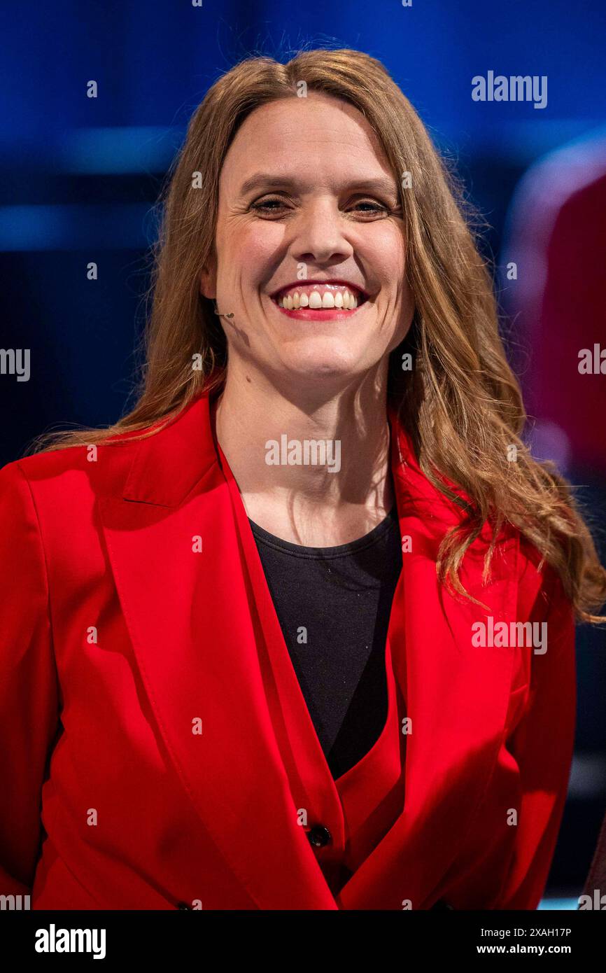 Terry Reintke in der ARD Liveshow Wahlarena 2024 Europa mit den ...