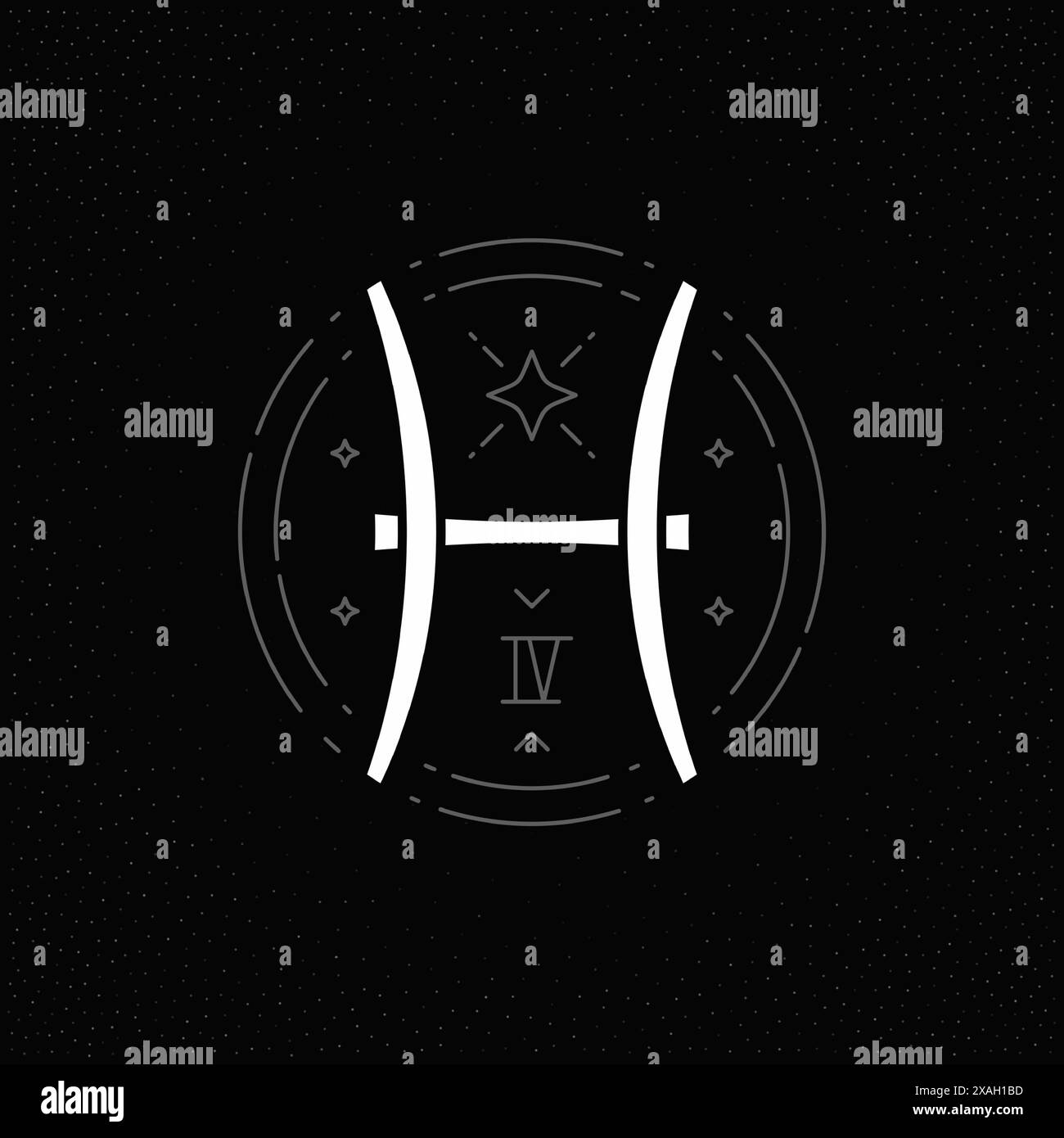 Pisces horoscope symbol Black and White Stock Photos & Images - Alamy