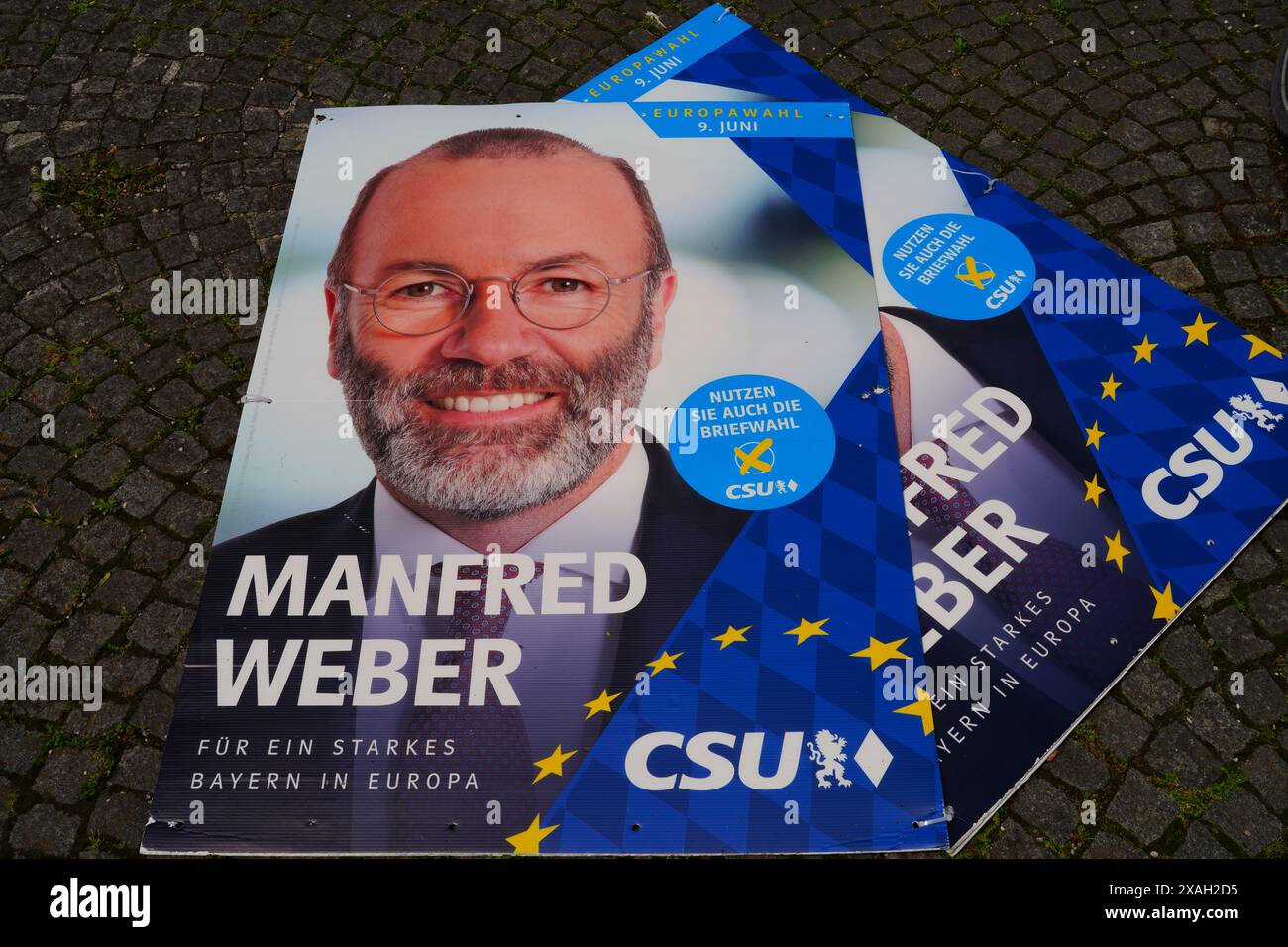 MUNICH, GERMANY – 5 JUN 2024- View of electoral posters for the 2024 ...