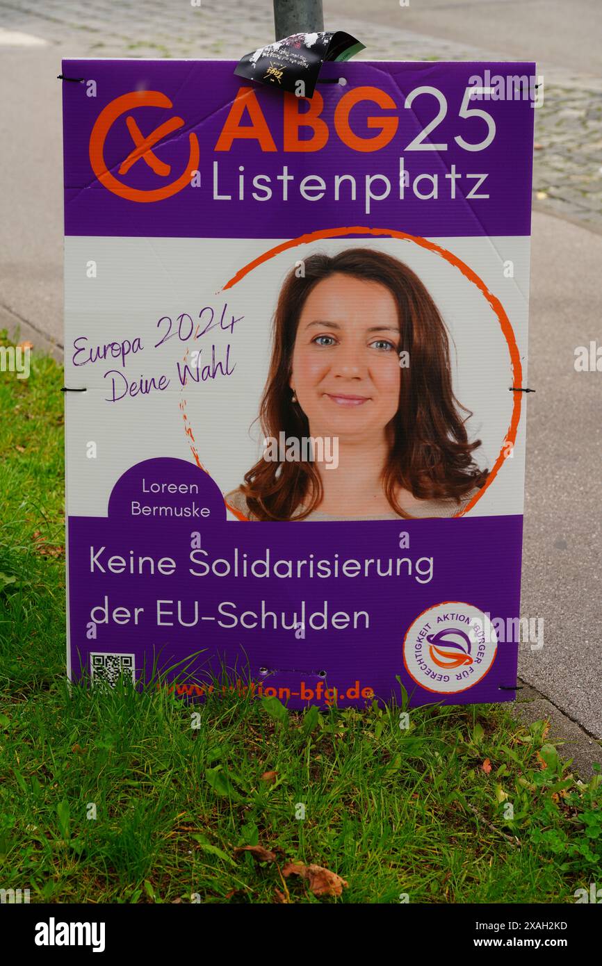 MUNICH, GERMANY – 5 JUN 2024- View of electoral posters for the 2024 ...