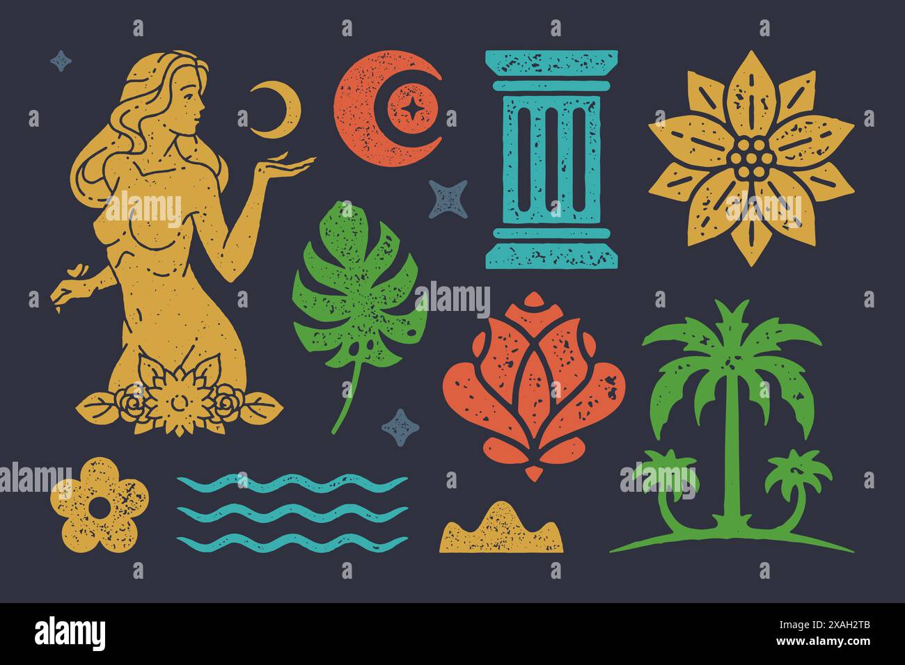 Water goddess monument Stock Vector Images - Alamy