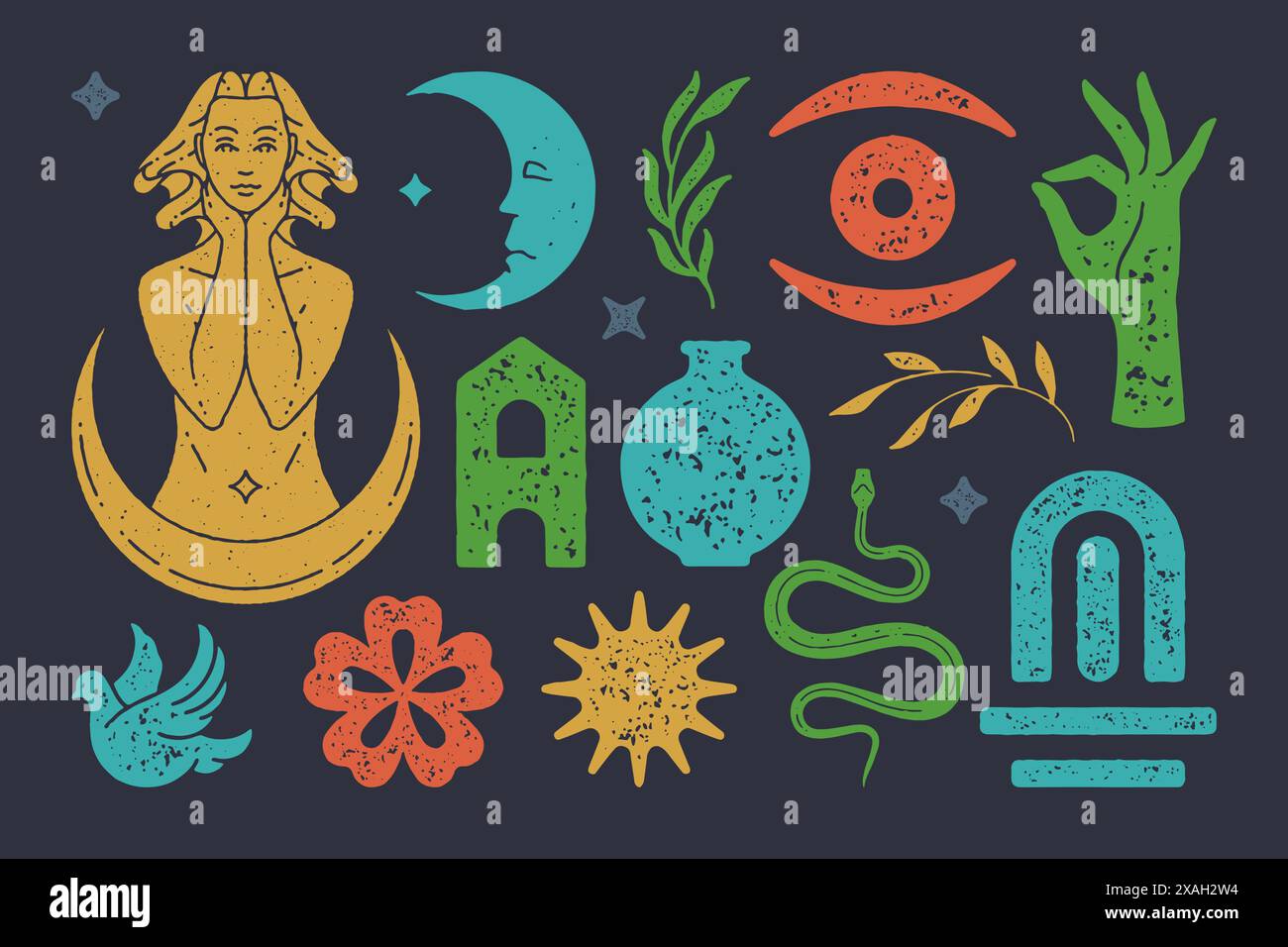 Woman statue plants Stock Vector Images - Alamy