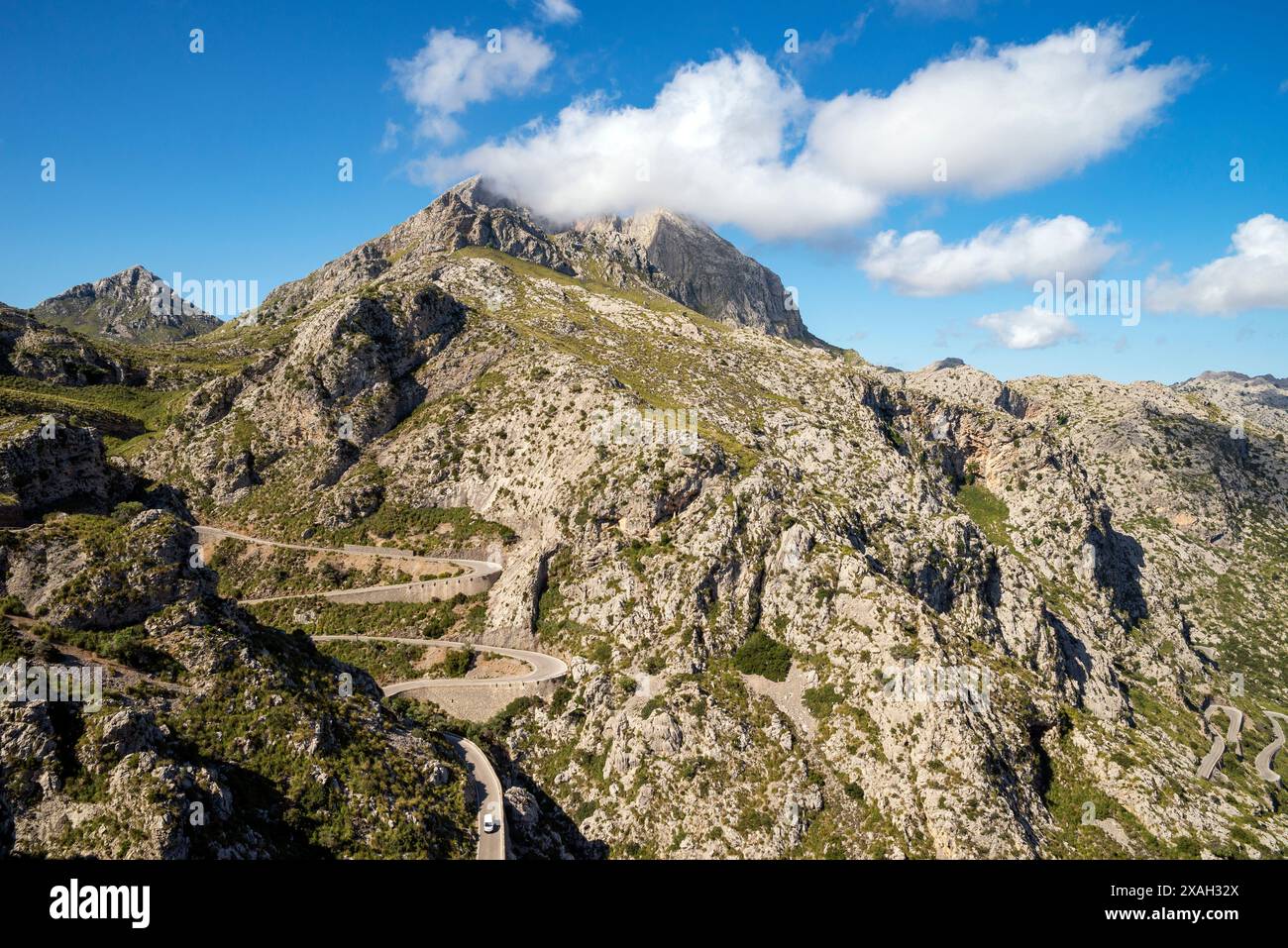 The spectacular Sa Calobra road within Tramontana mountain highest ...