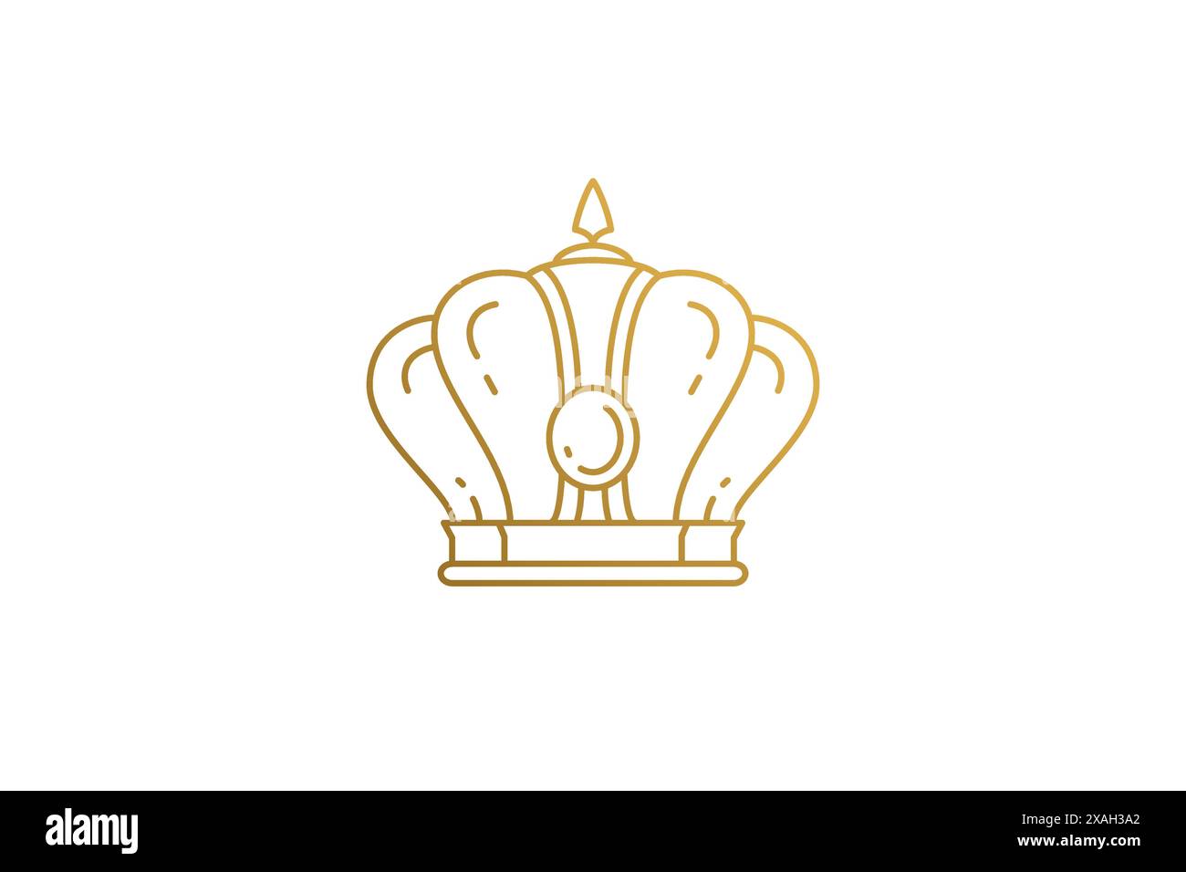 Royal crown headgear accessory silhouette linear vector illustration ...