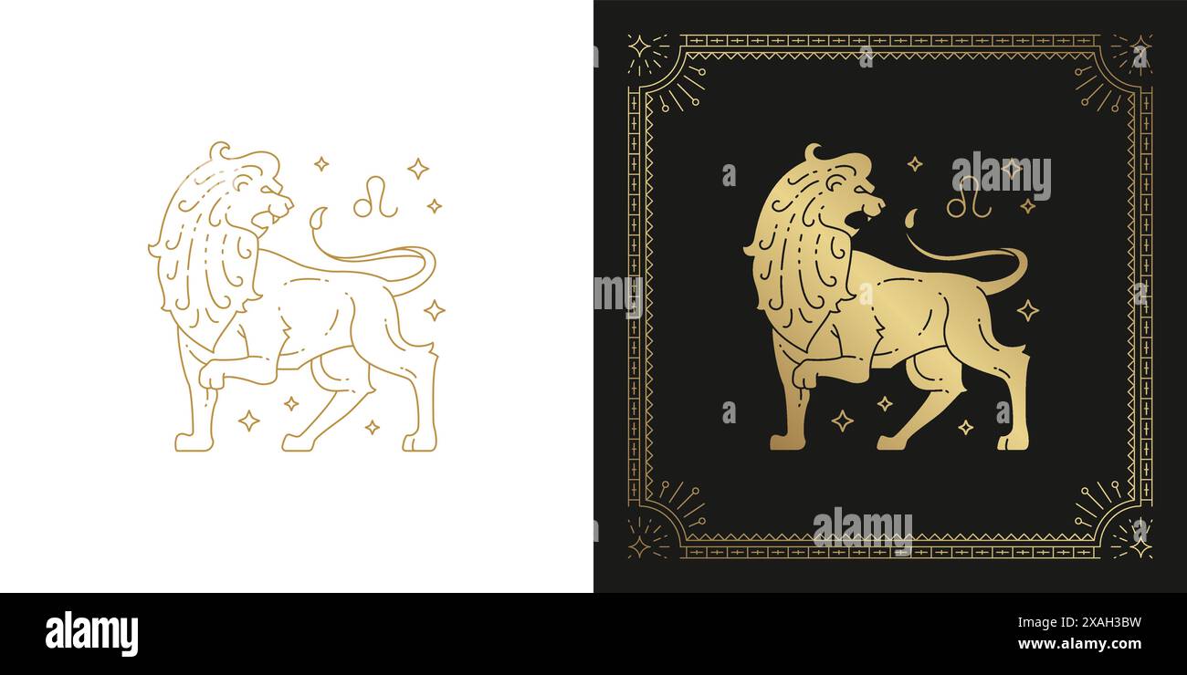 Constellation leo lion outline hi-res stock photography and images - Alamy