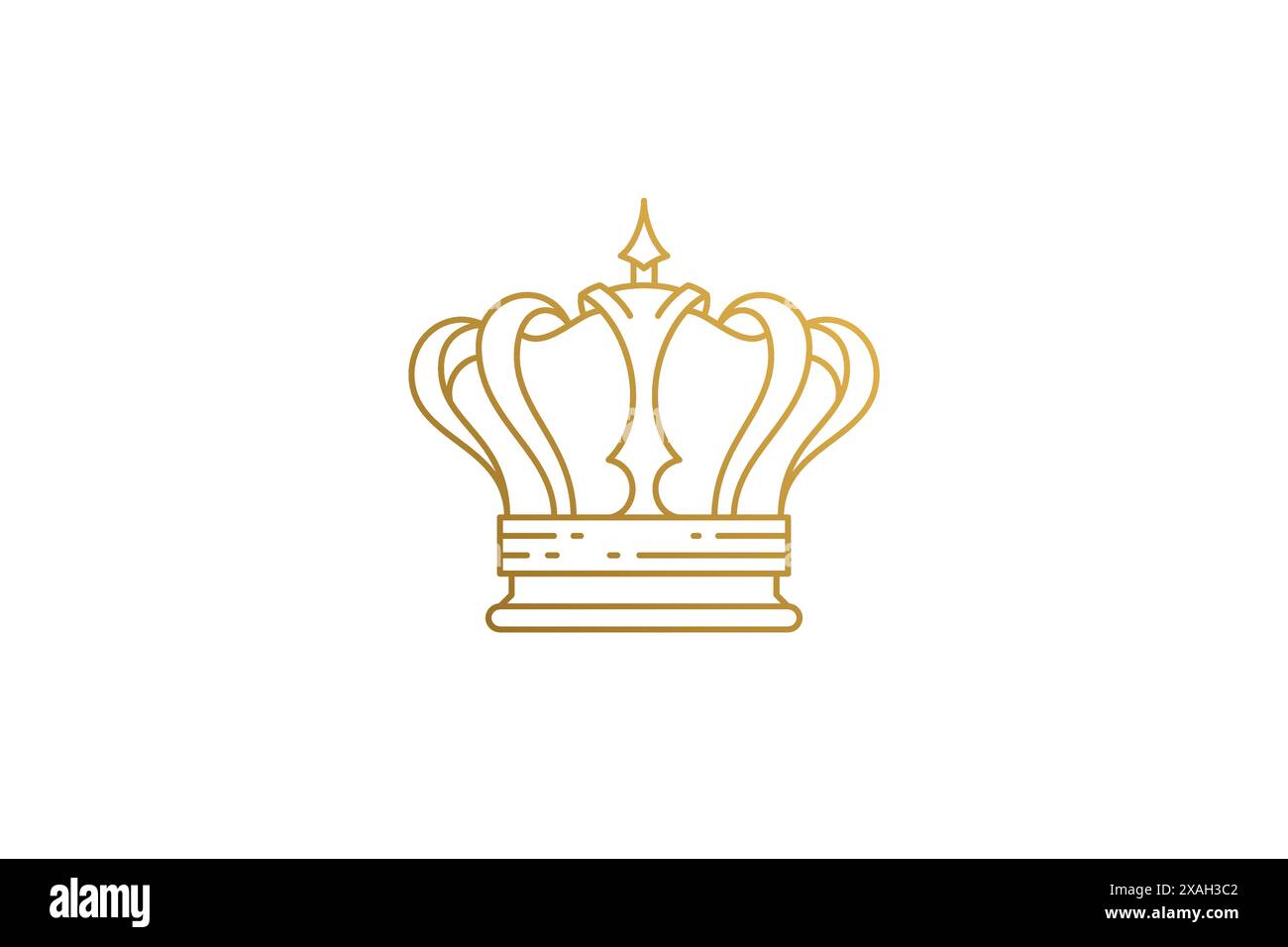 Royal crown headgear accessory silhouette linear vector illustration ...