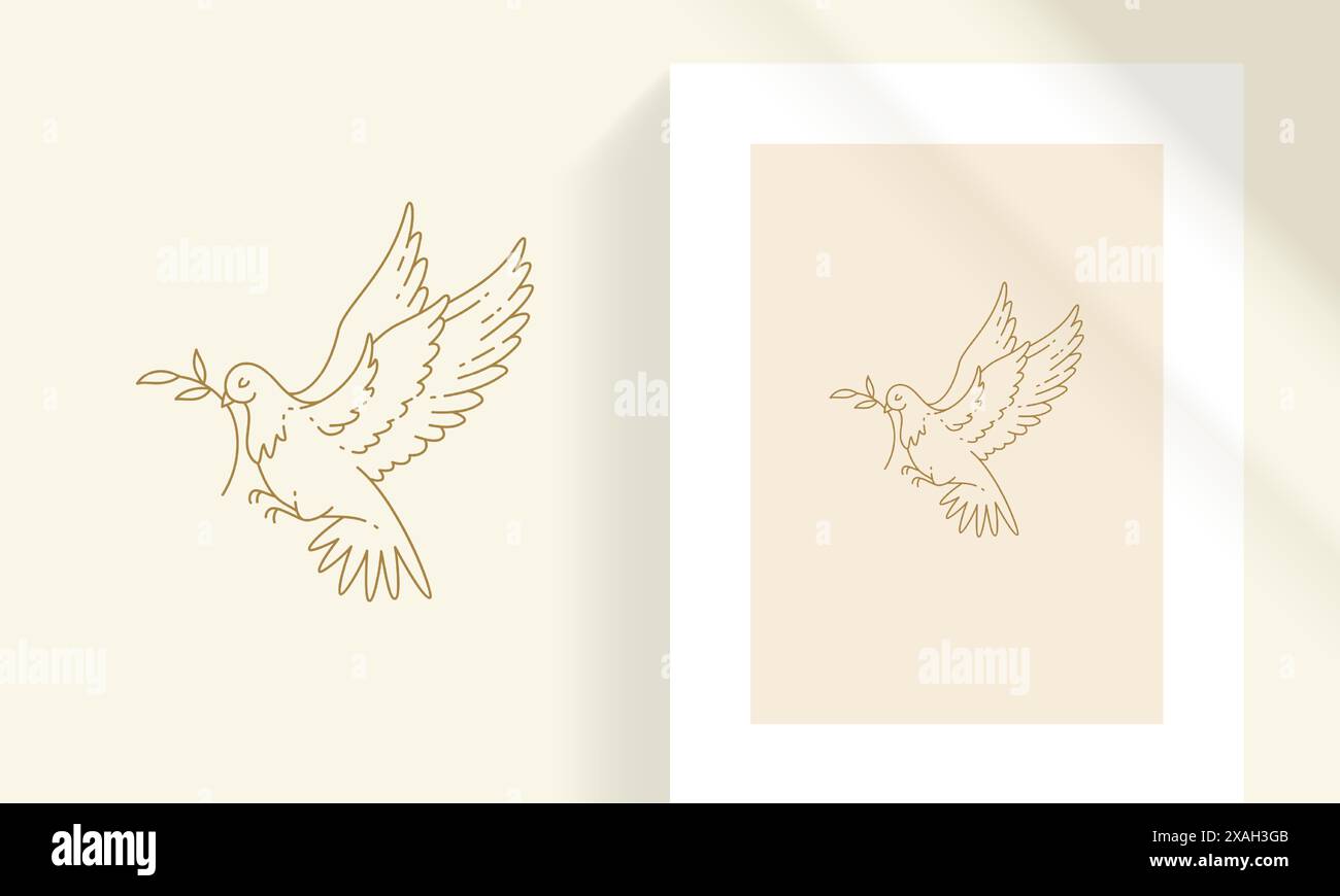 Minimal vector illustration of outline graphic emblem template of ...