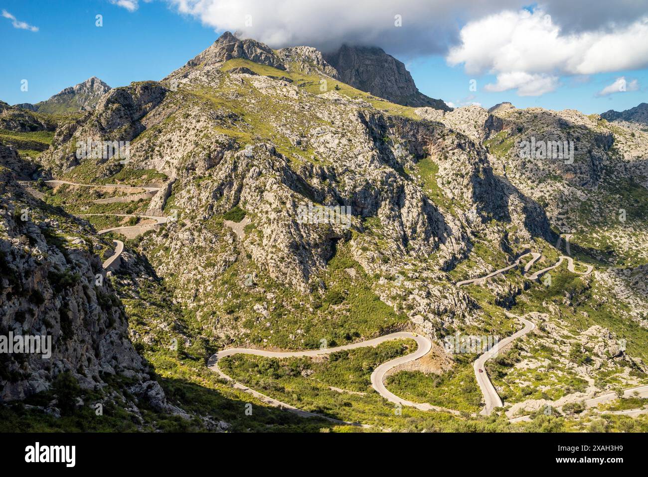 The spectacular Sa Calobra road within Tramontana mountain highest ...