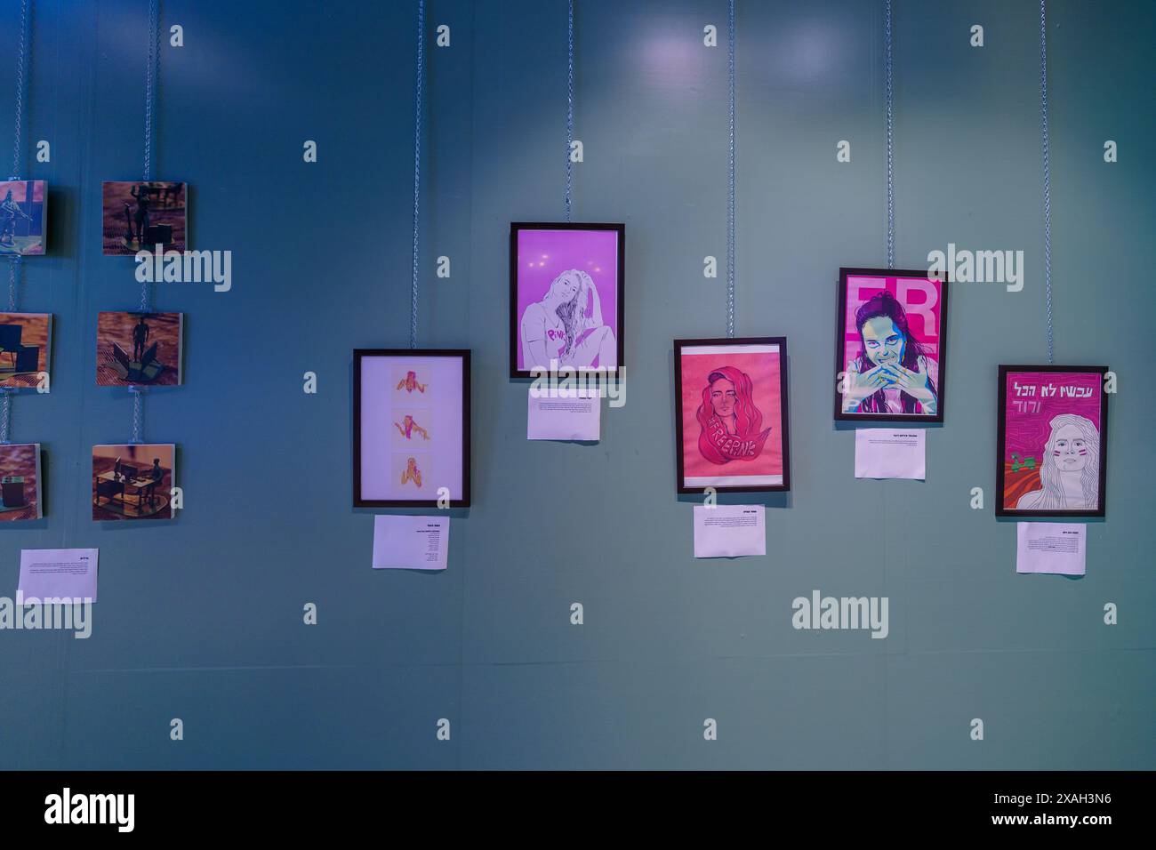 Haifa, Israel - June 06, 2024: Art exhibition Pink World, in memory of ...