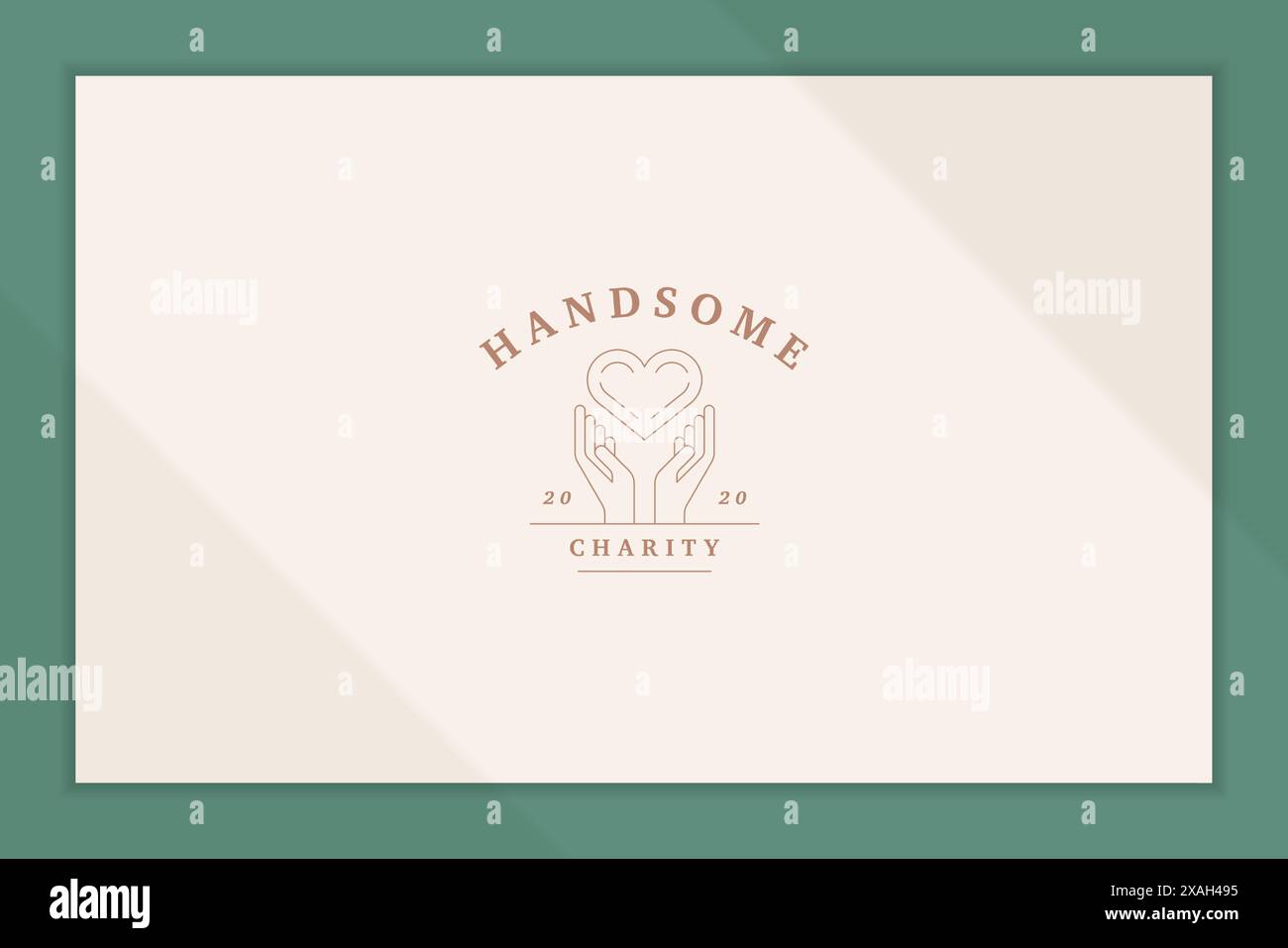 Elegant vector illustration of simple logo template with linear human ...